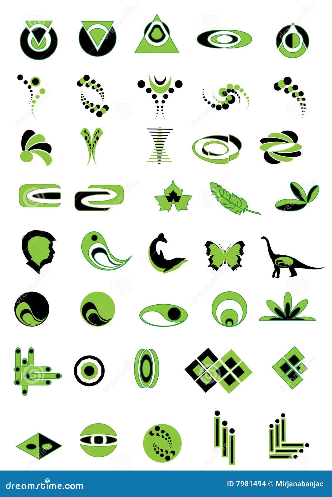 Green Logo Vector Illustration | CartoonDealer.com #7981494