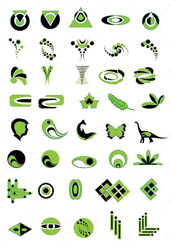 Green logo stock vector. Illustration of collection, leaf - 7981494