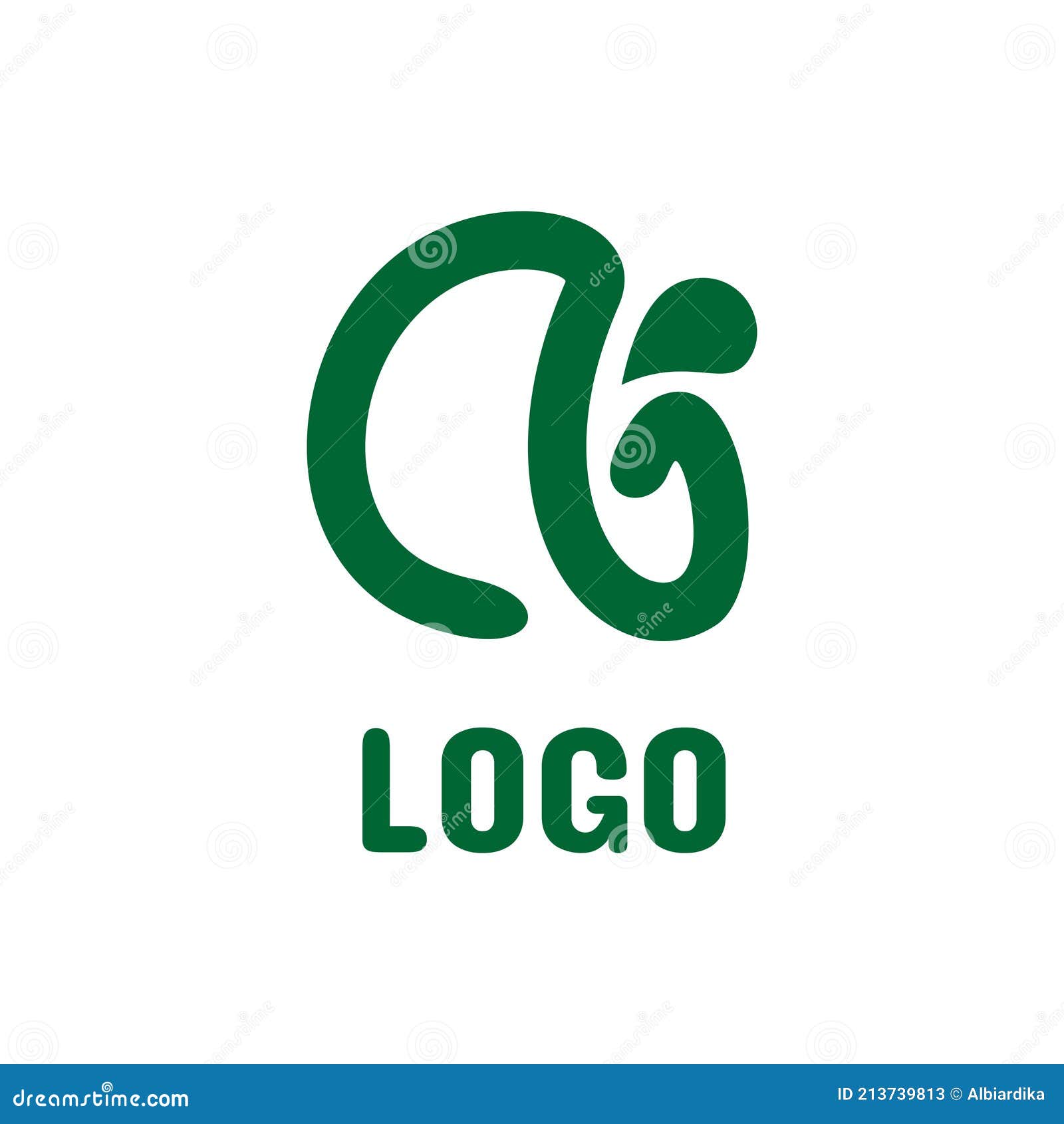 Green Logo Line Art Abstract Modern Design Vector Illustration Stock ...