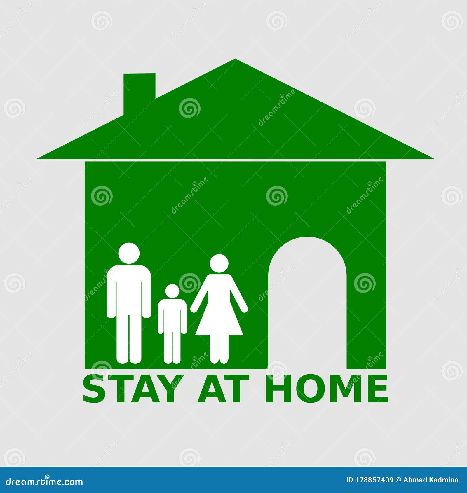 GREEN LOGO. STAY at HOME stock illustration. Illustration of spread ...