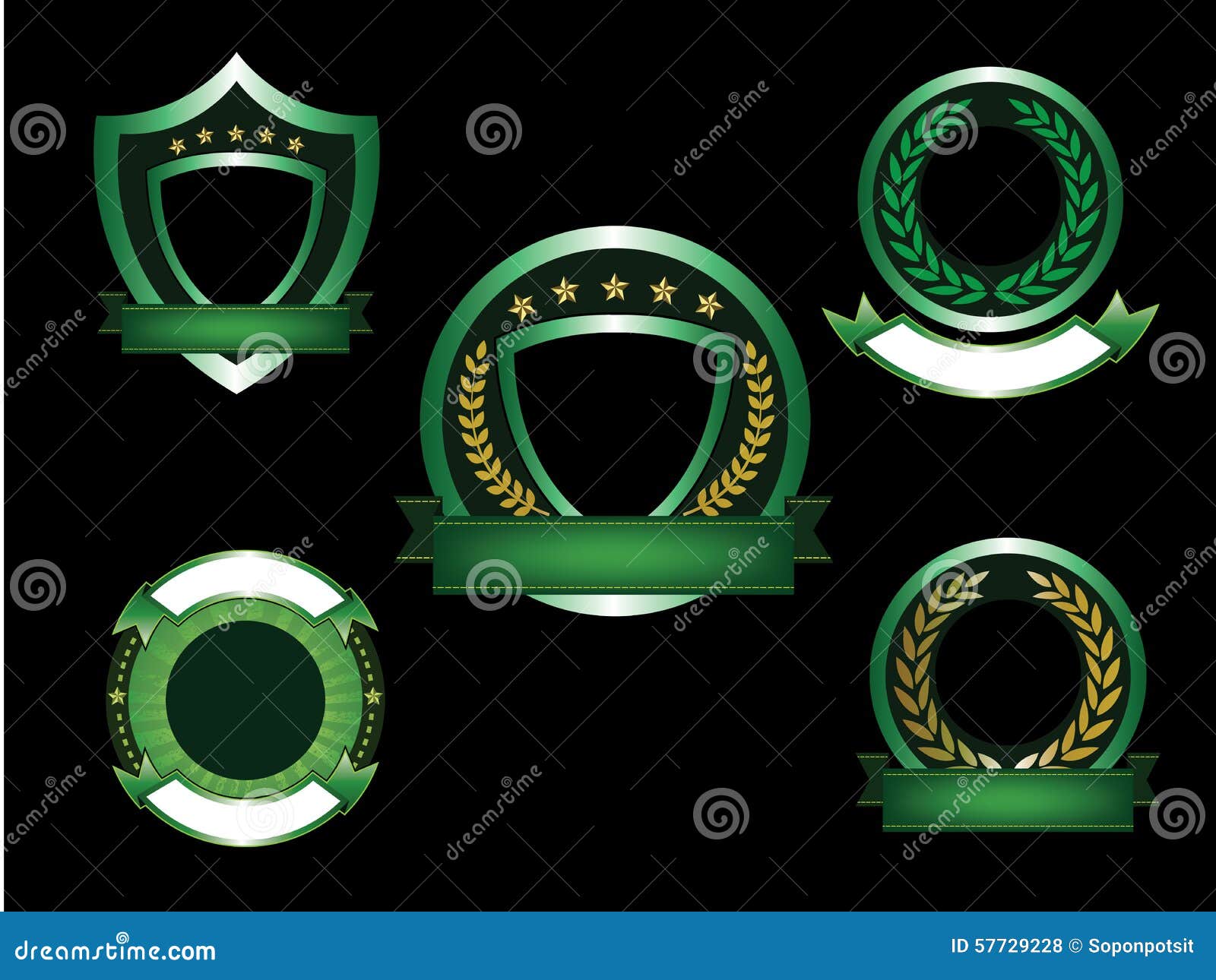 Green logo template stock vector. Illustration of industries - 57729228