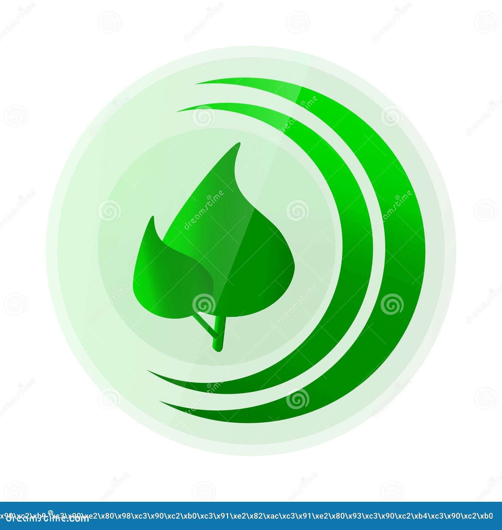 Green Logo with the Two Leafs Stock Vector - Illustration of sign ...