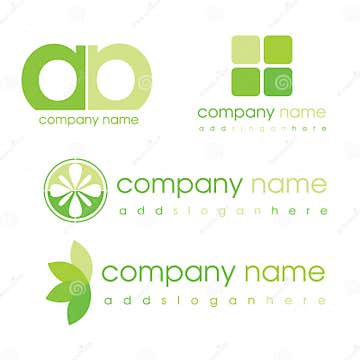 Green logos stock vector. Illustration of template, clean - 11068167