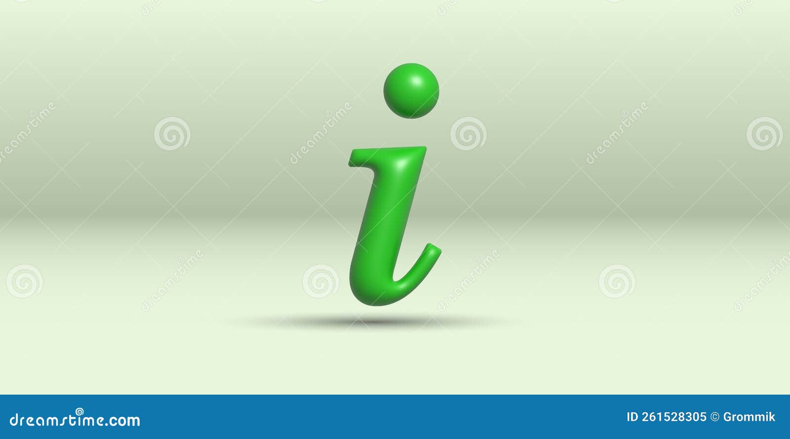 Green Lowercase Letter I. Symbol of Information or Information Service ...