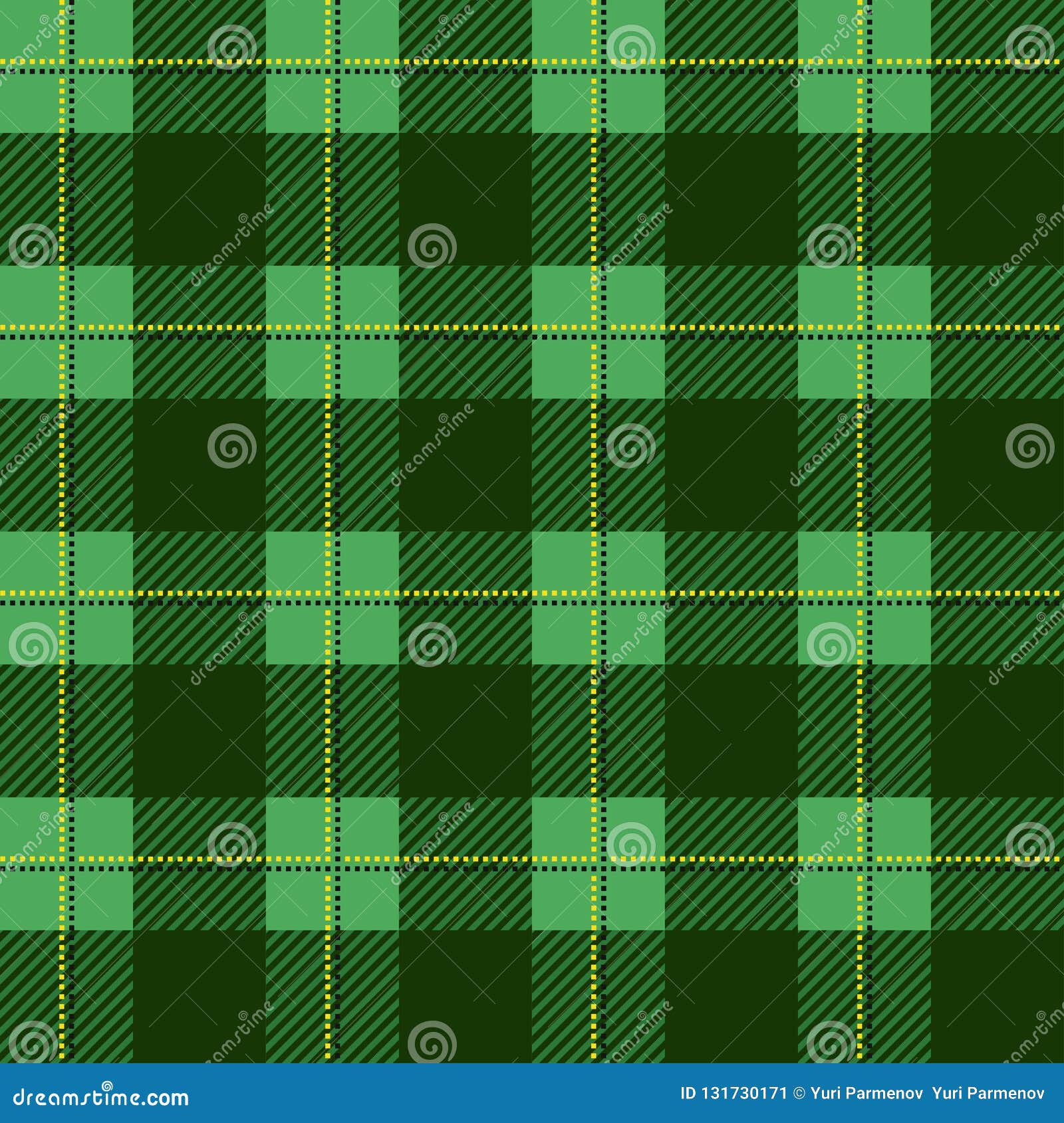 Green Lumberjack Plaid Pattern. Seamless Vector Background. Alternating ...