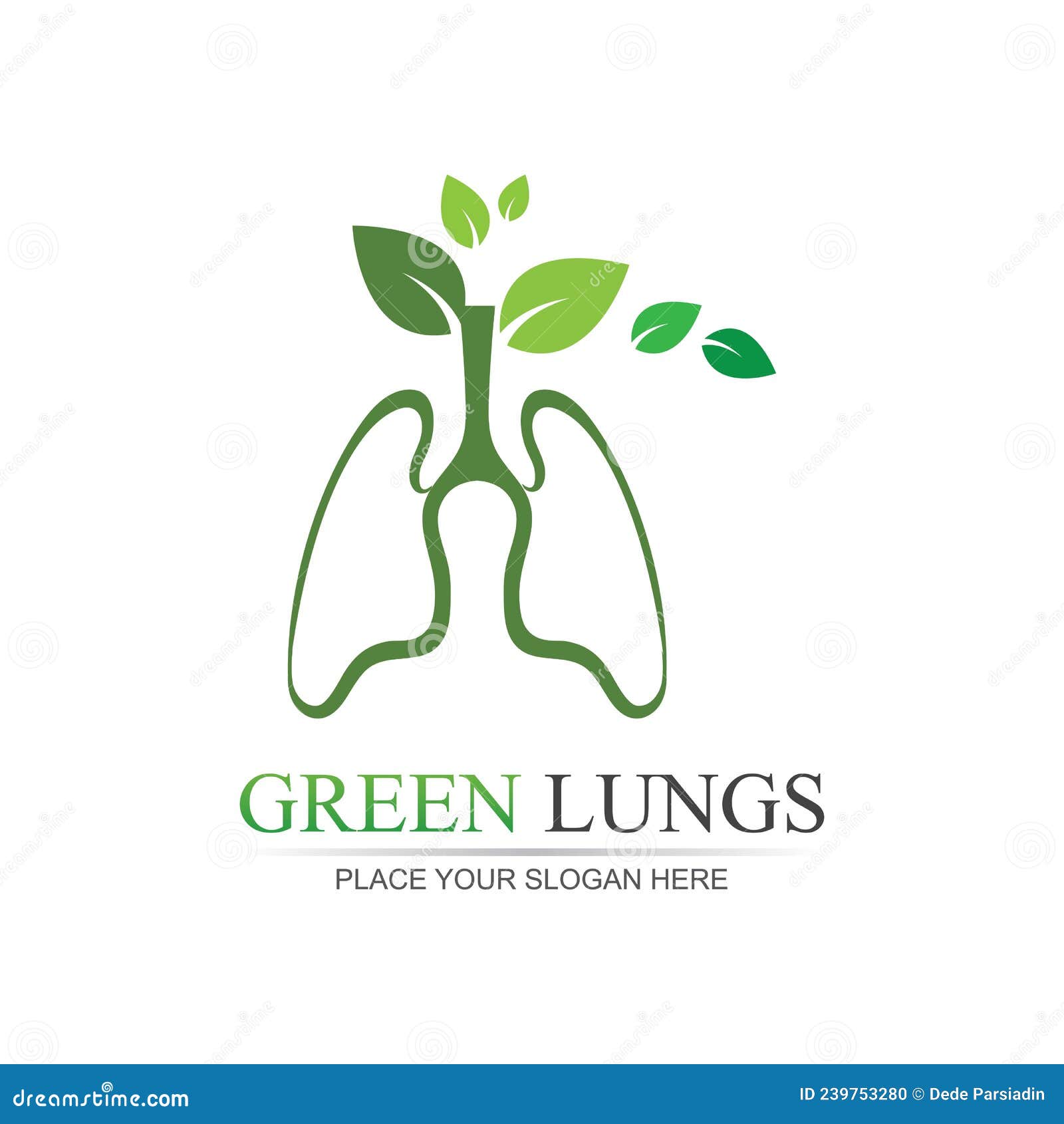 Green Lungs Vector Logo Illustration Design Template,this Logo with ...
