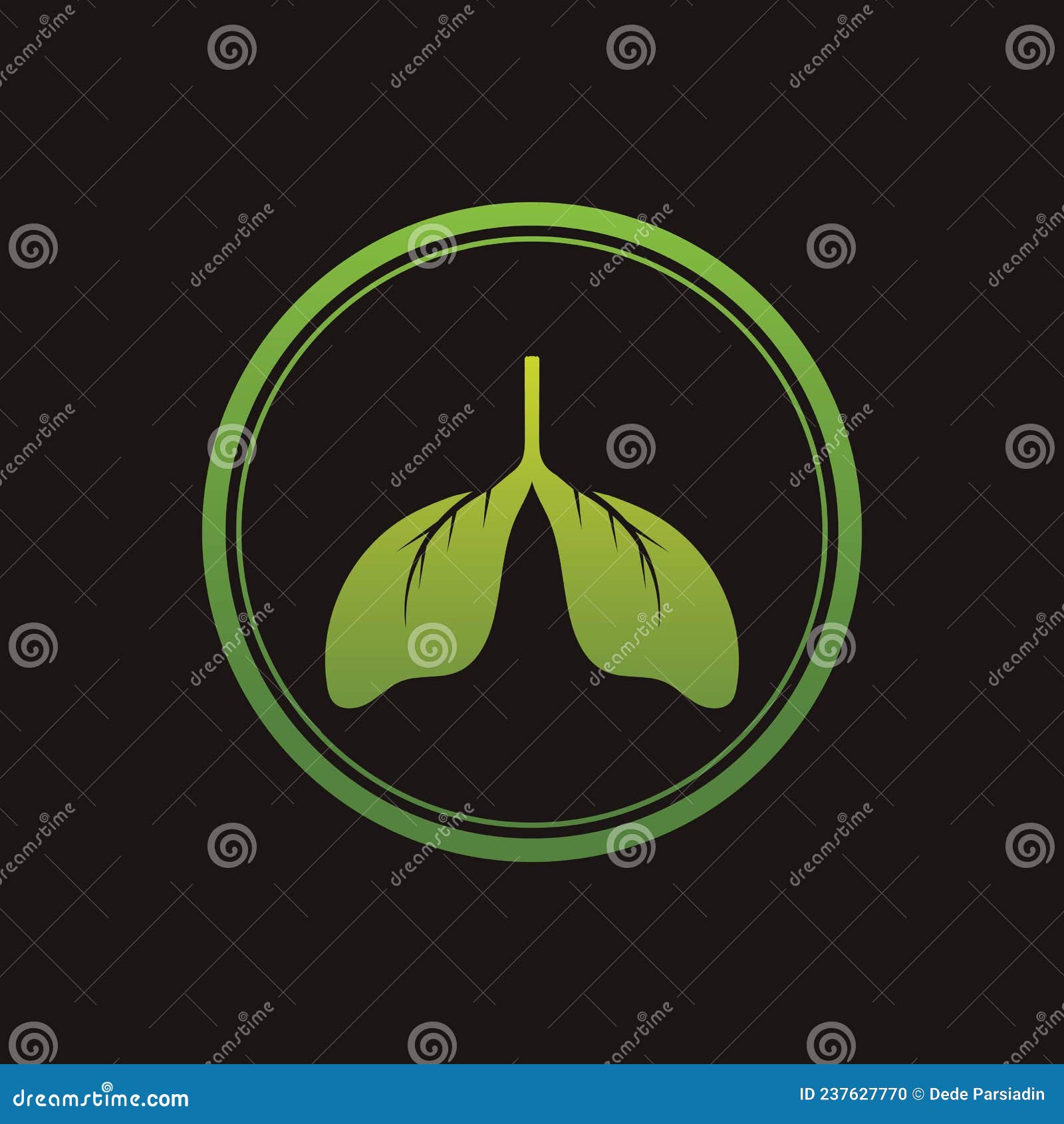 Green Lungs Vector Logo Illustration Design Template,this Logo with ...