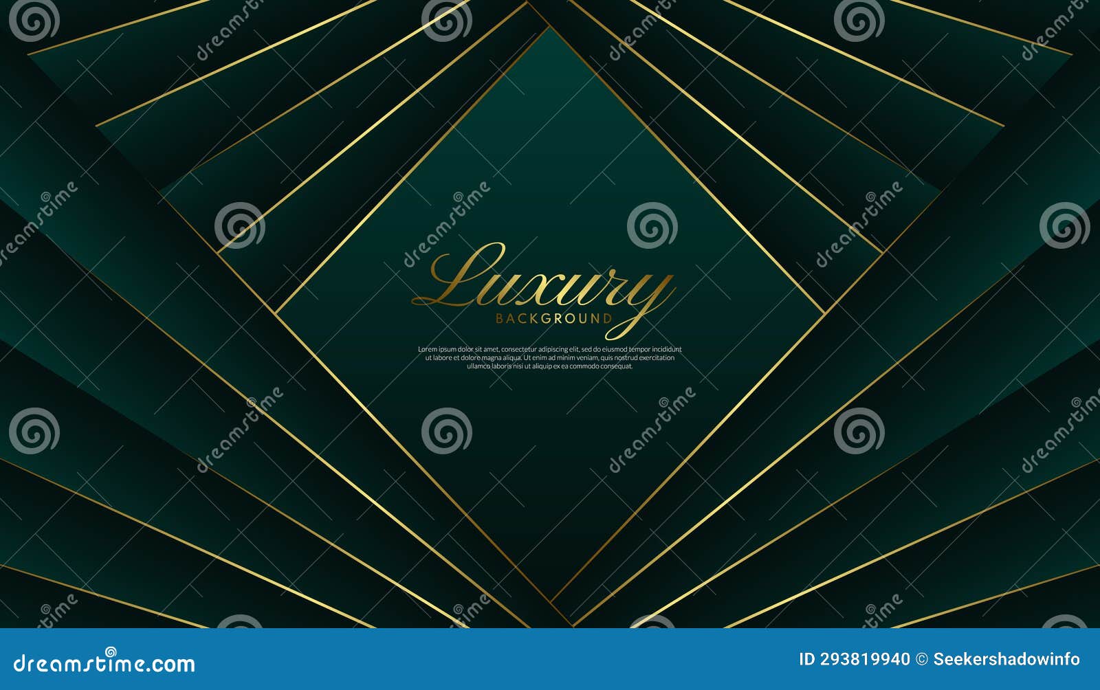 Green Luxury Triangle Lines Background. Elegant Style Concept Stock ...