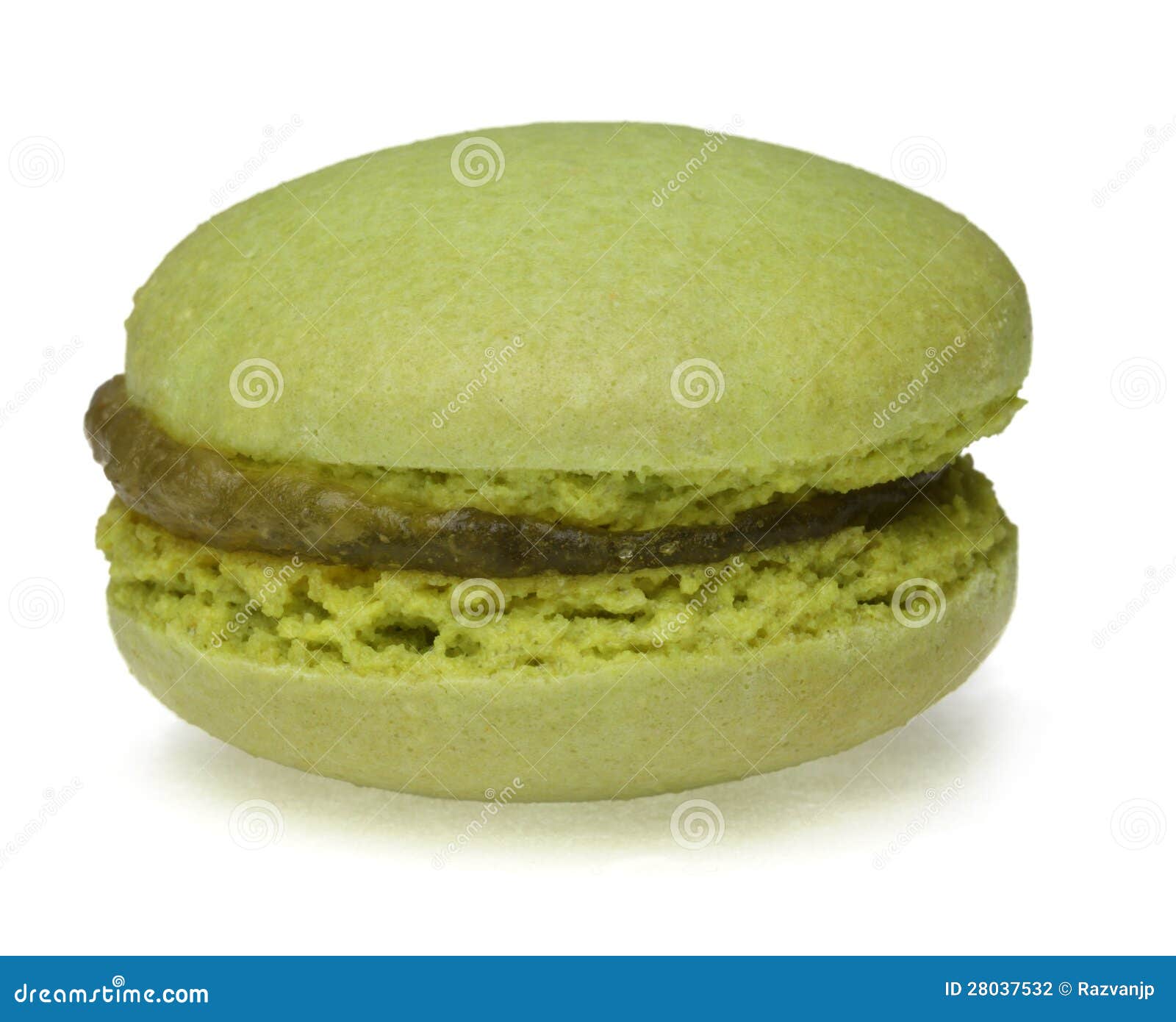 Green Macaron stock photo. Image of confectionery, tasty - 28037532