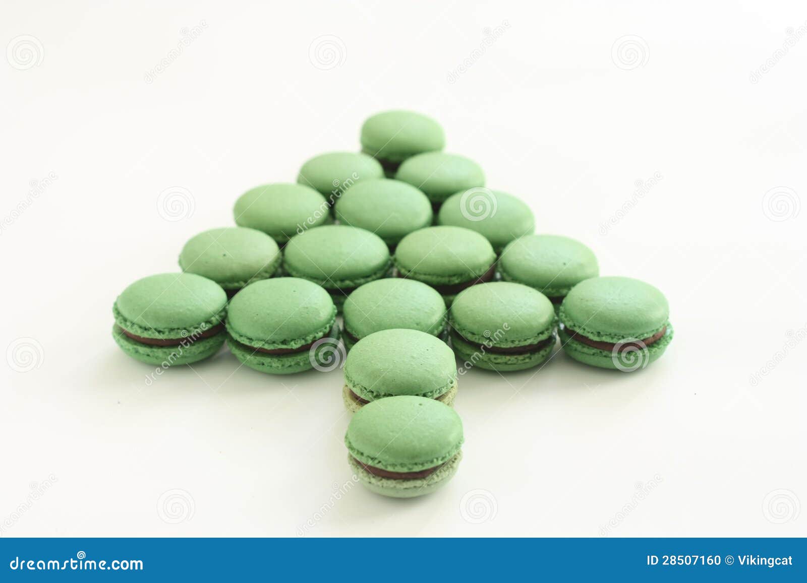 Green Macarons stock photo. Image of christmas, sweet - 28507160
