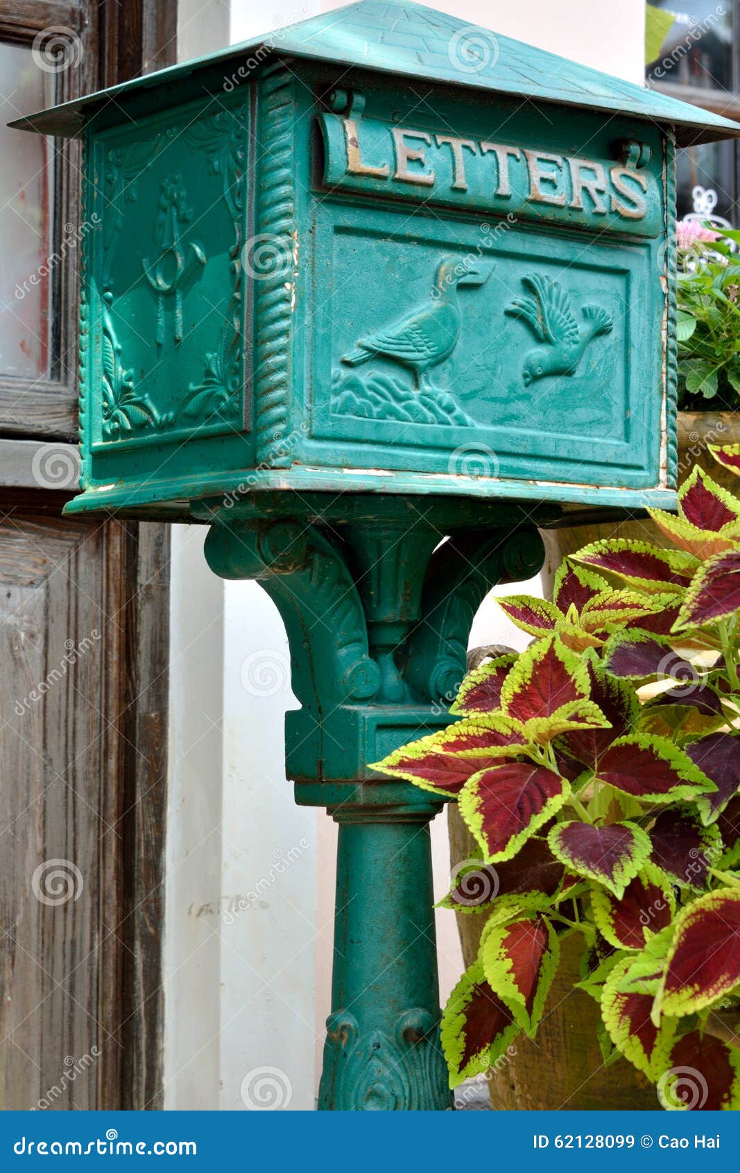 Green mail box stock image. Image of green, color, object - 62128099