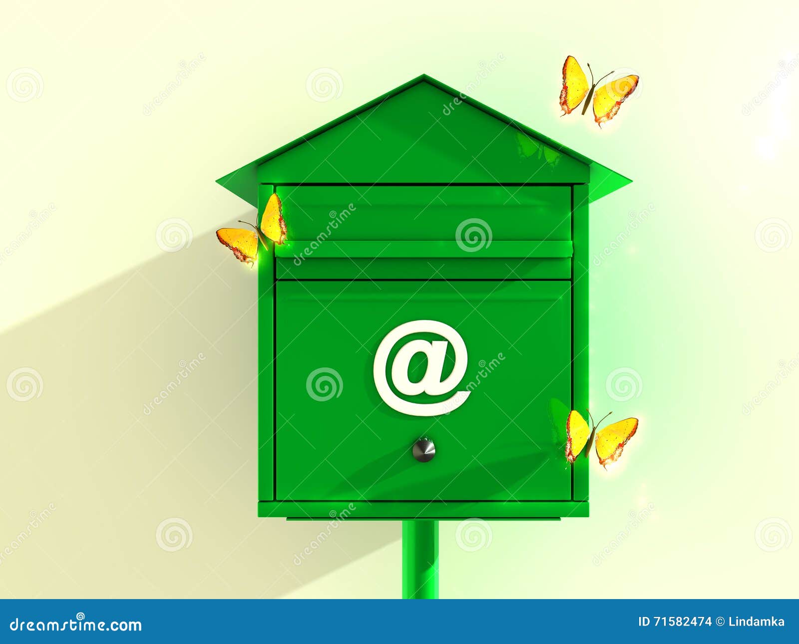 Green Mail box stock illustration. Illustration of white - 71582474