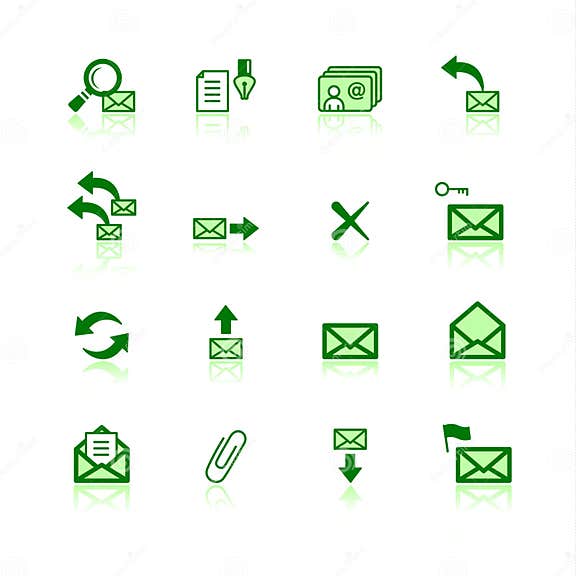 Green mail icons stock vector. Illustration of symbol - 2077239