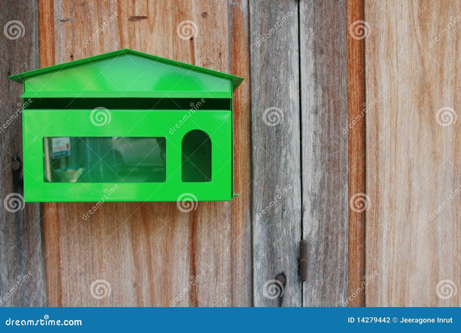 Green Mailbox stock photo. Image of send, postal, postage - 14279442