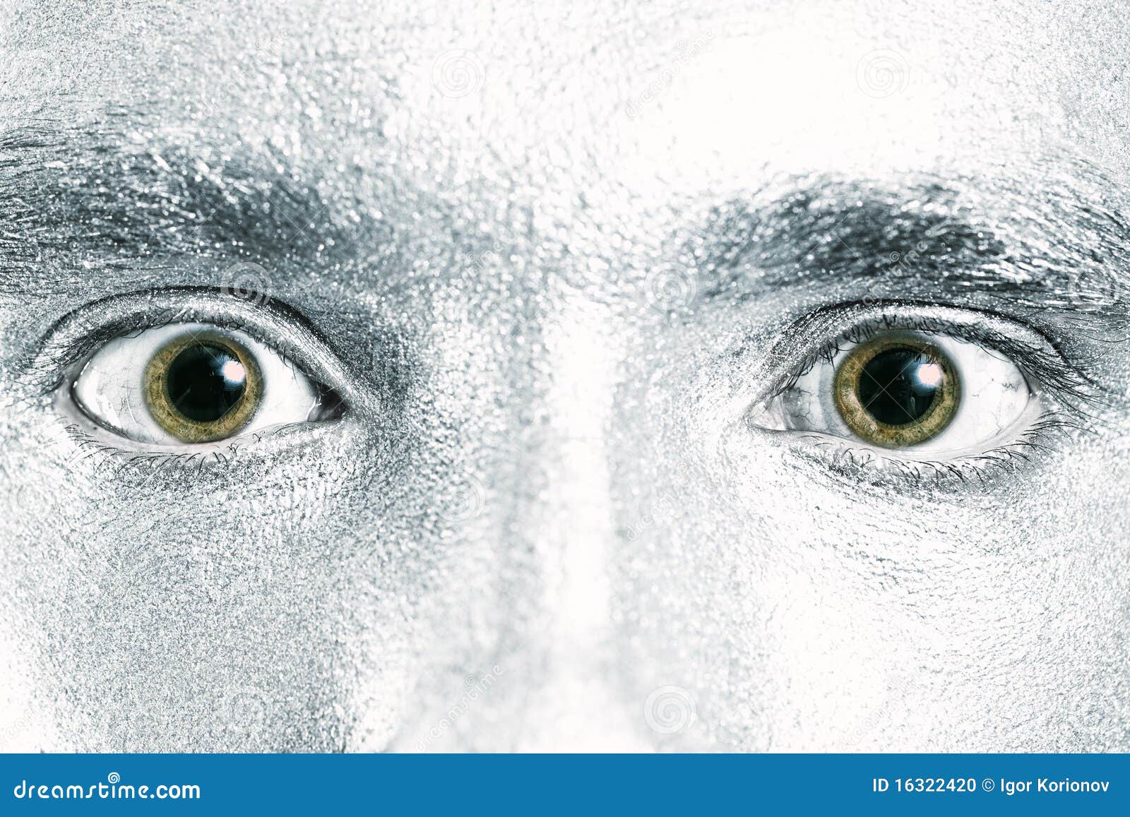 Green Male Eyes with Dilated Pupil Stock Photo - Image of closeup ...