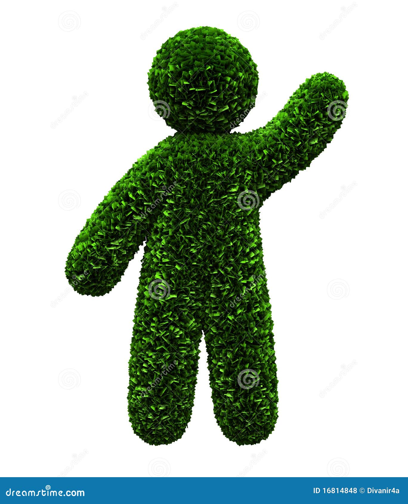 Green man stock illustration. Illustration of bush, friendly - 16814848