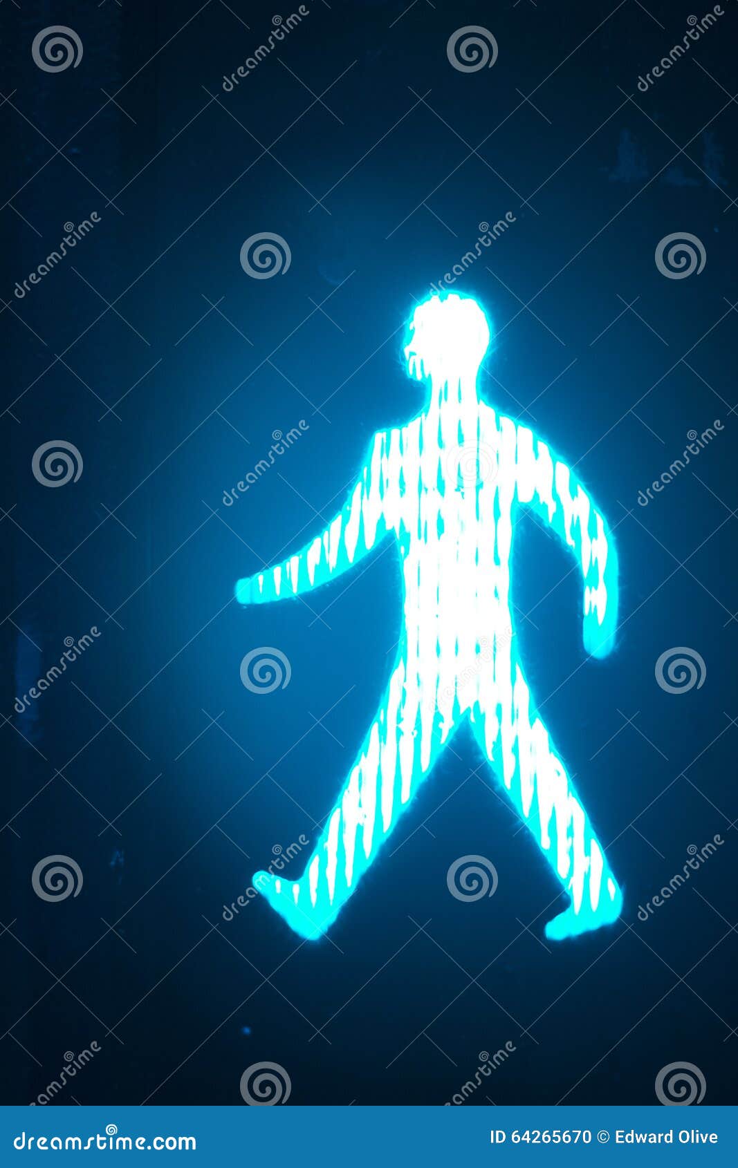 Green Man Go Pedestrian Traffic Light Stock Photo - Image of walking ...