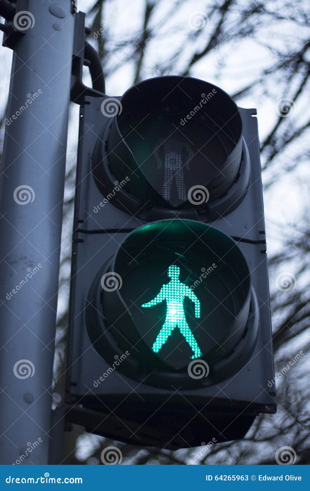 Green Man Go Pedestrian Traffic Light Stock Image - Image of symbolism ...