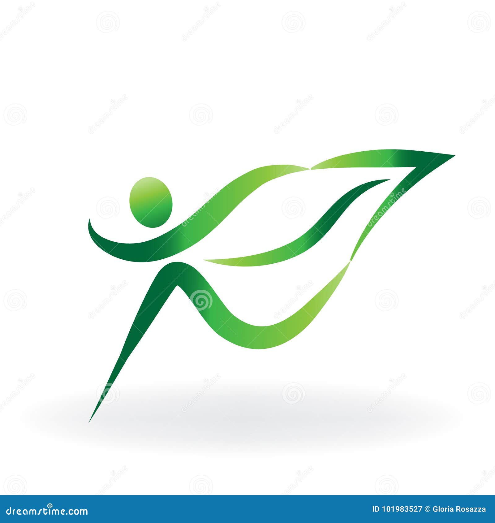Green man with leaf logo stock vector. Illustration of green - 101983527