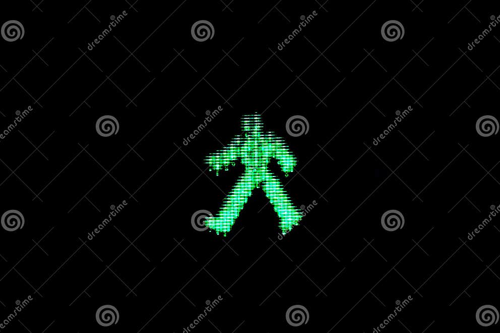 Green man of lights stock image. Image of safety, crossing - 90240881
