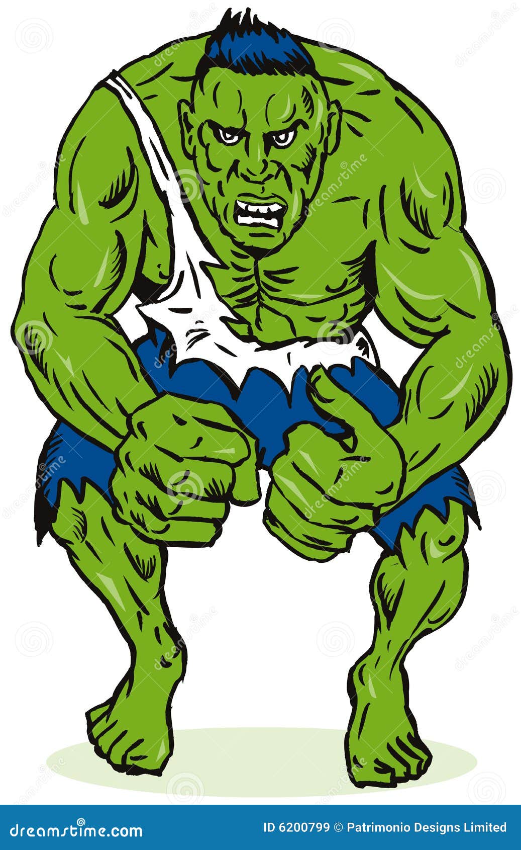 Green man with muscles stock vector. Illustration of male - 6200799