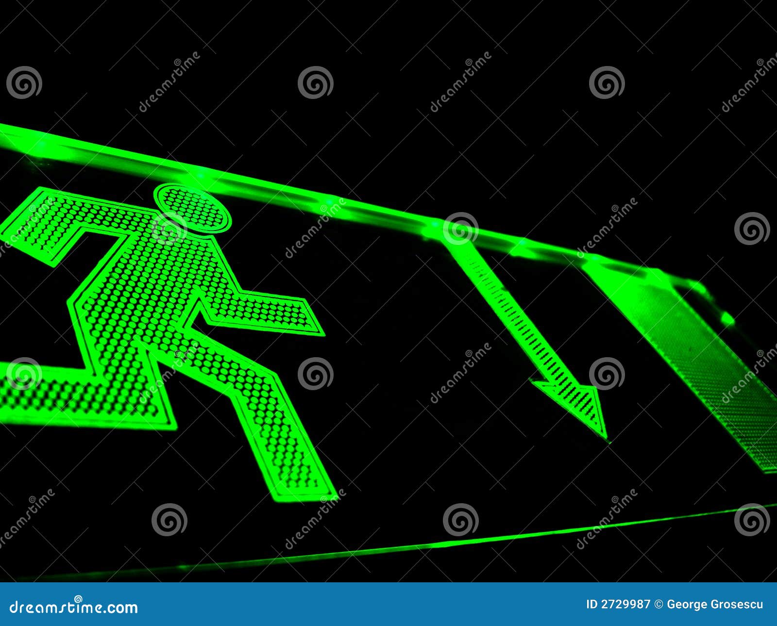 Green Man Running 3 Royalty Free Stock Photography - Image: 2729987