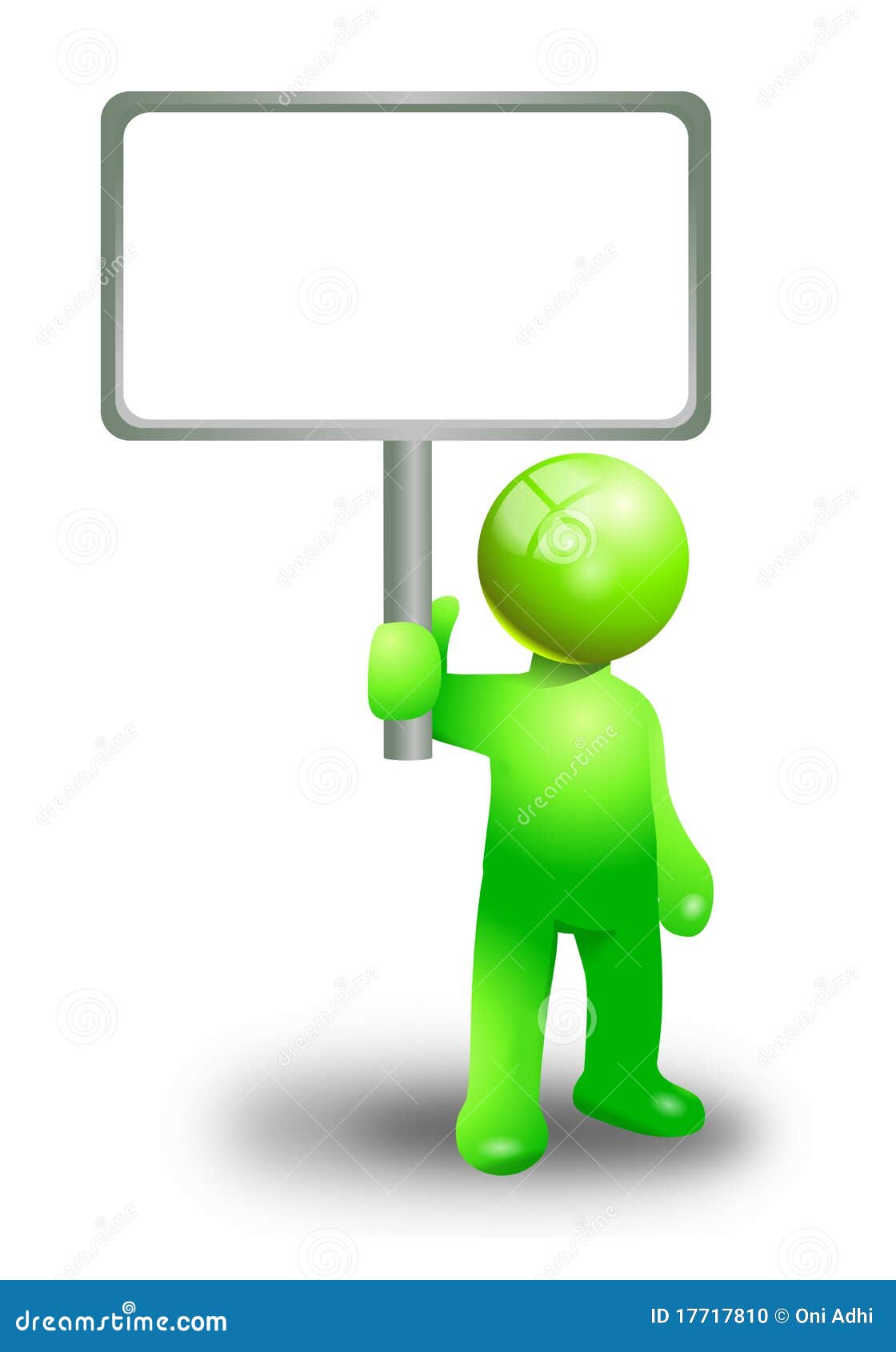 Green man sign board stock illustration. Illustration of human - 17717810