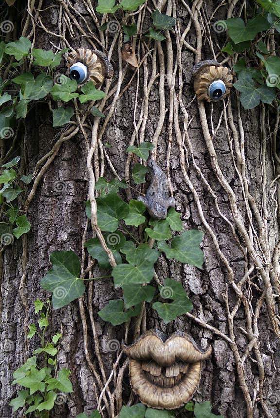 Green man tree concept stock image. Image of costume, comical - 2985703