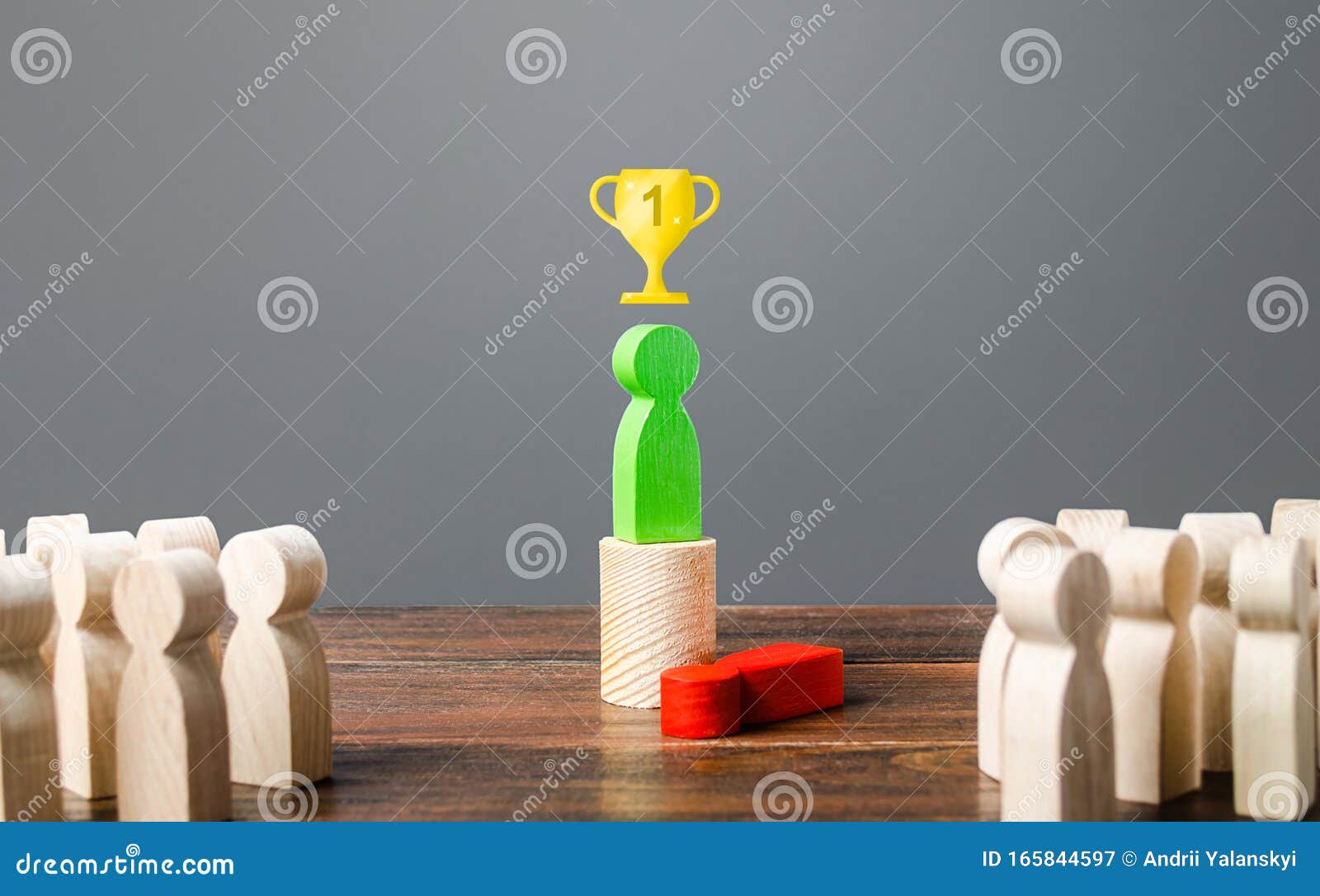 Green Man Triumphs Over Red Opponent. Defeat the Enemy and Become the ...