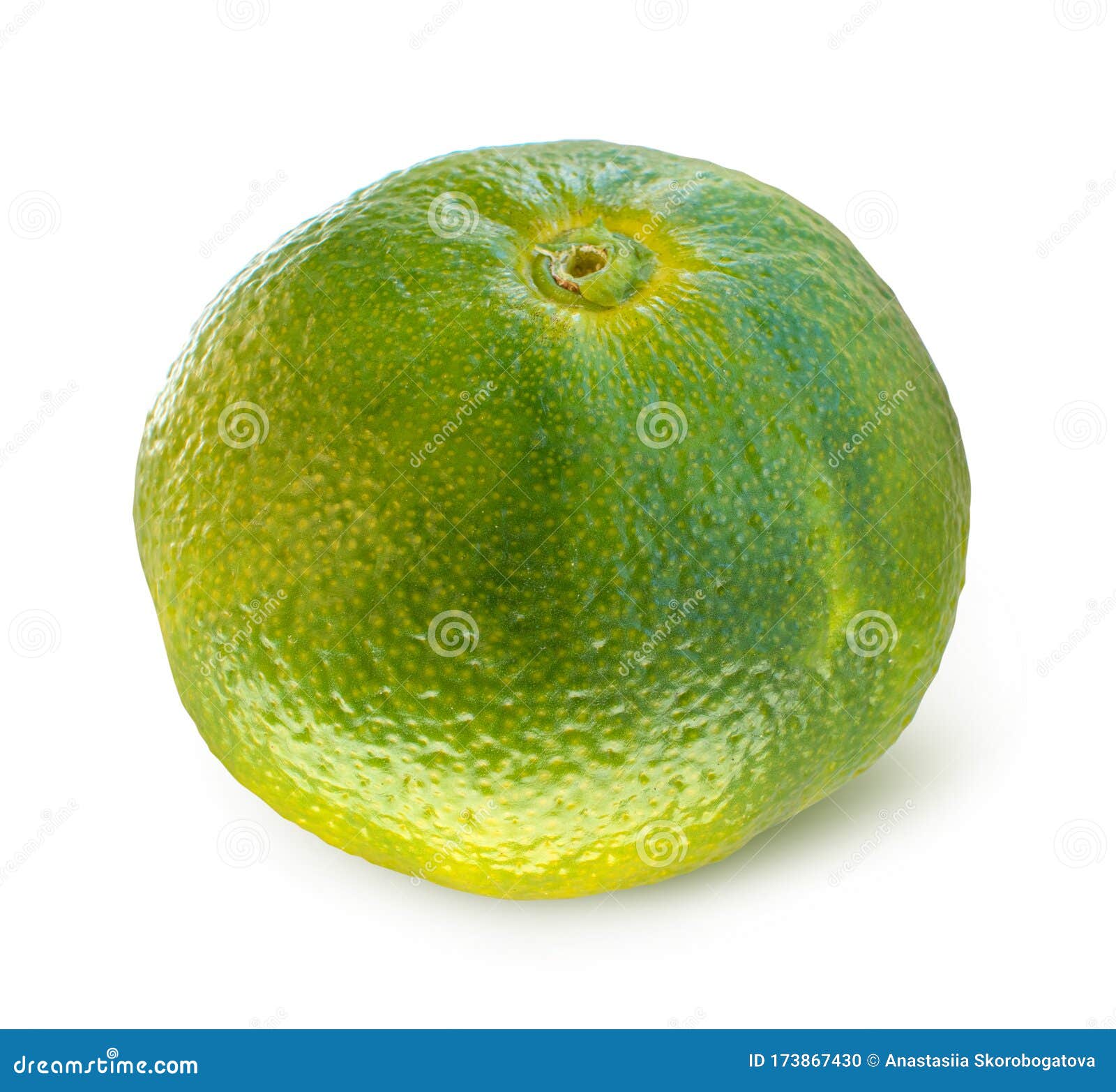 Green Mandarin Isolated On White Background Stock Photo | CartoonDealer ...