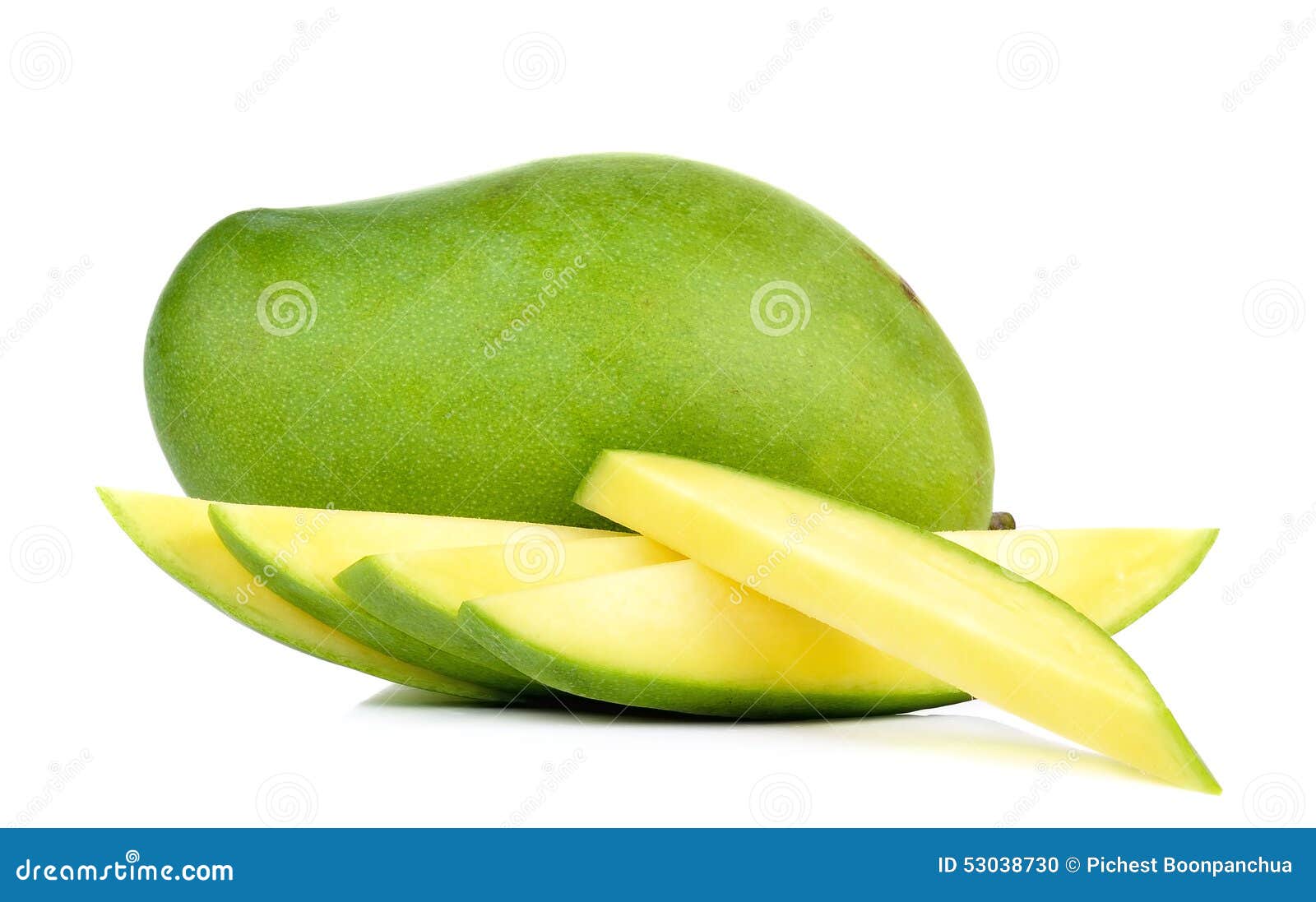 Green Mango Isolated on White Background Stock Photo - Image of green ...