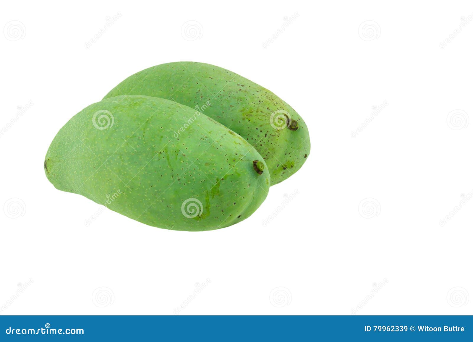 Green Mango Isolated on White Background Stock Image - Image of dieting ...