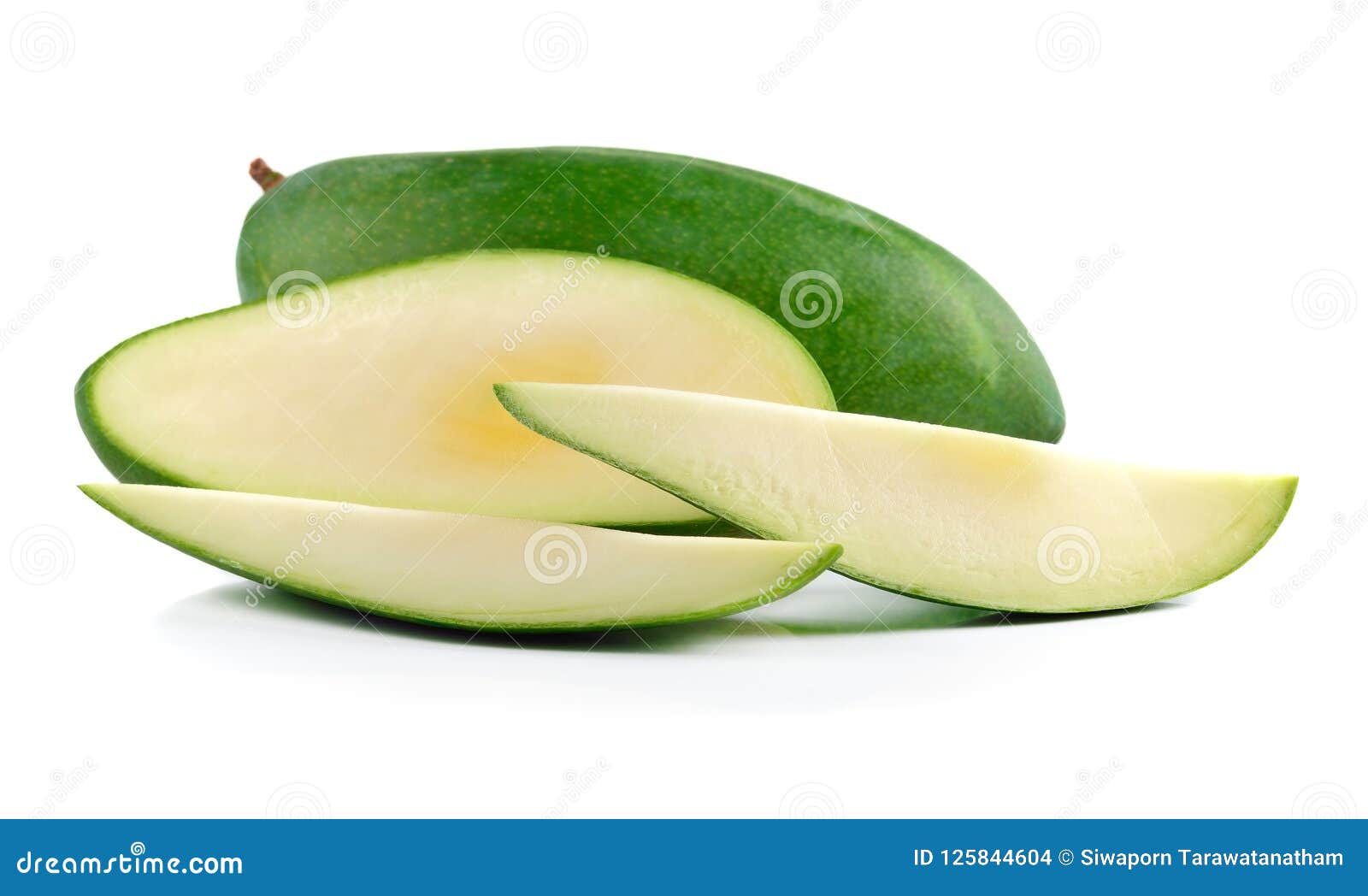 Green Mango on White Background Stock Photo - Image of vitamin, natural ...