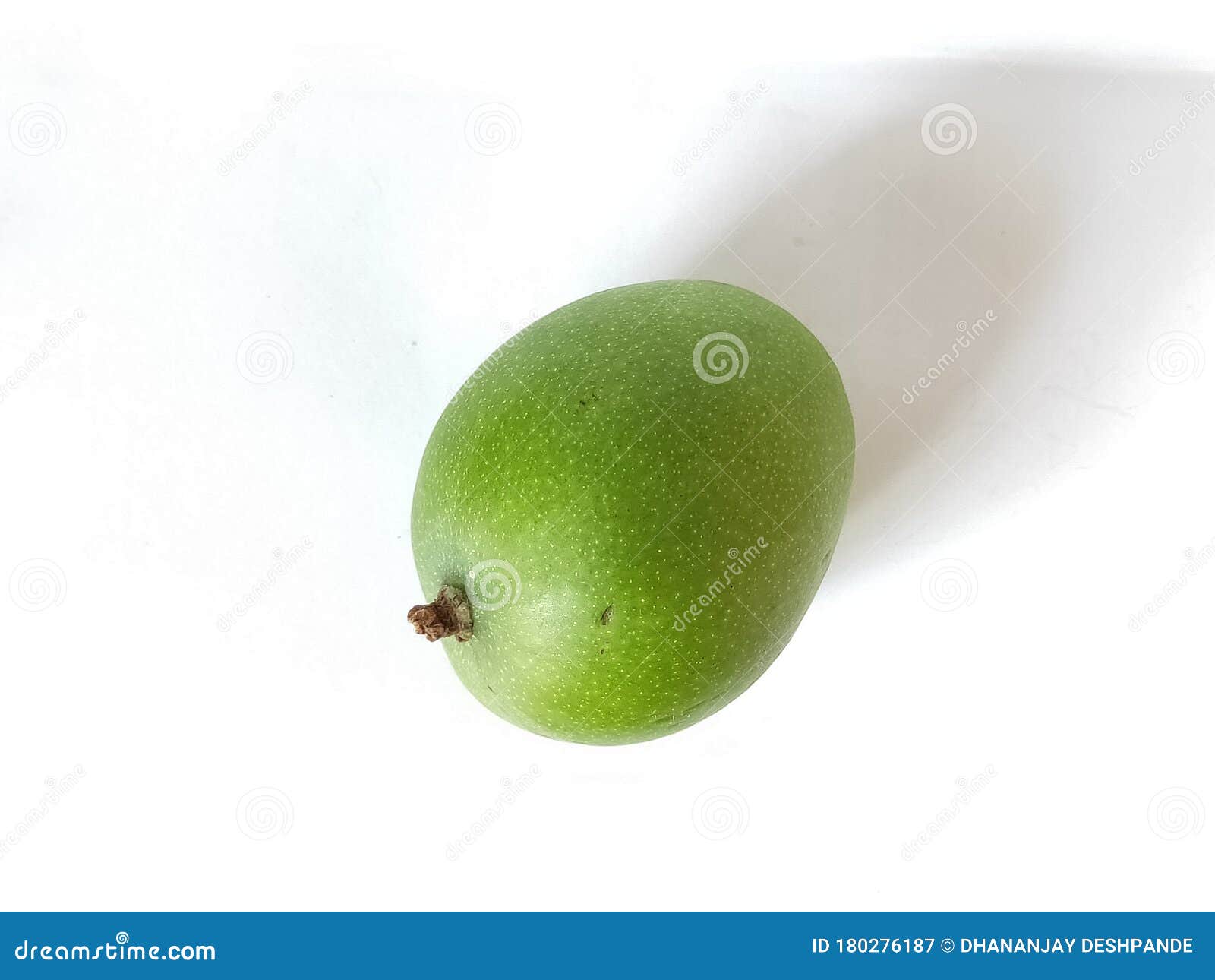 Green Mango on White Background. Mango on Plain Background. Green Mango ...