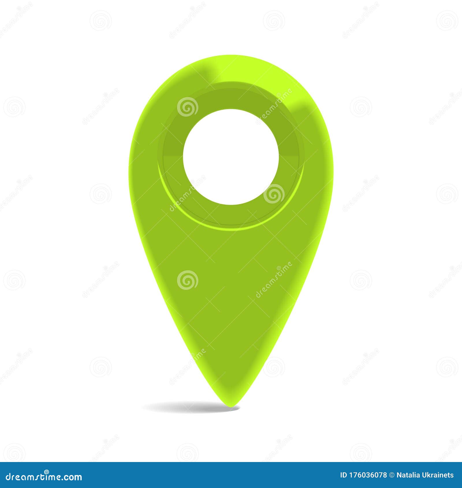 Green Map Pin stock vector. Illustration of pointer - 176036078
