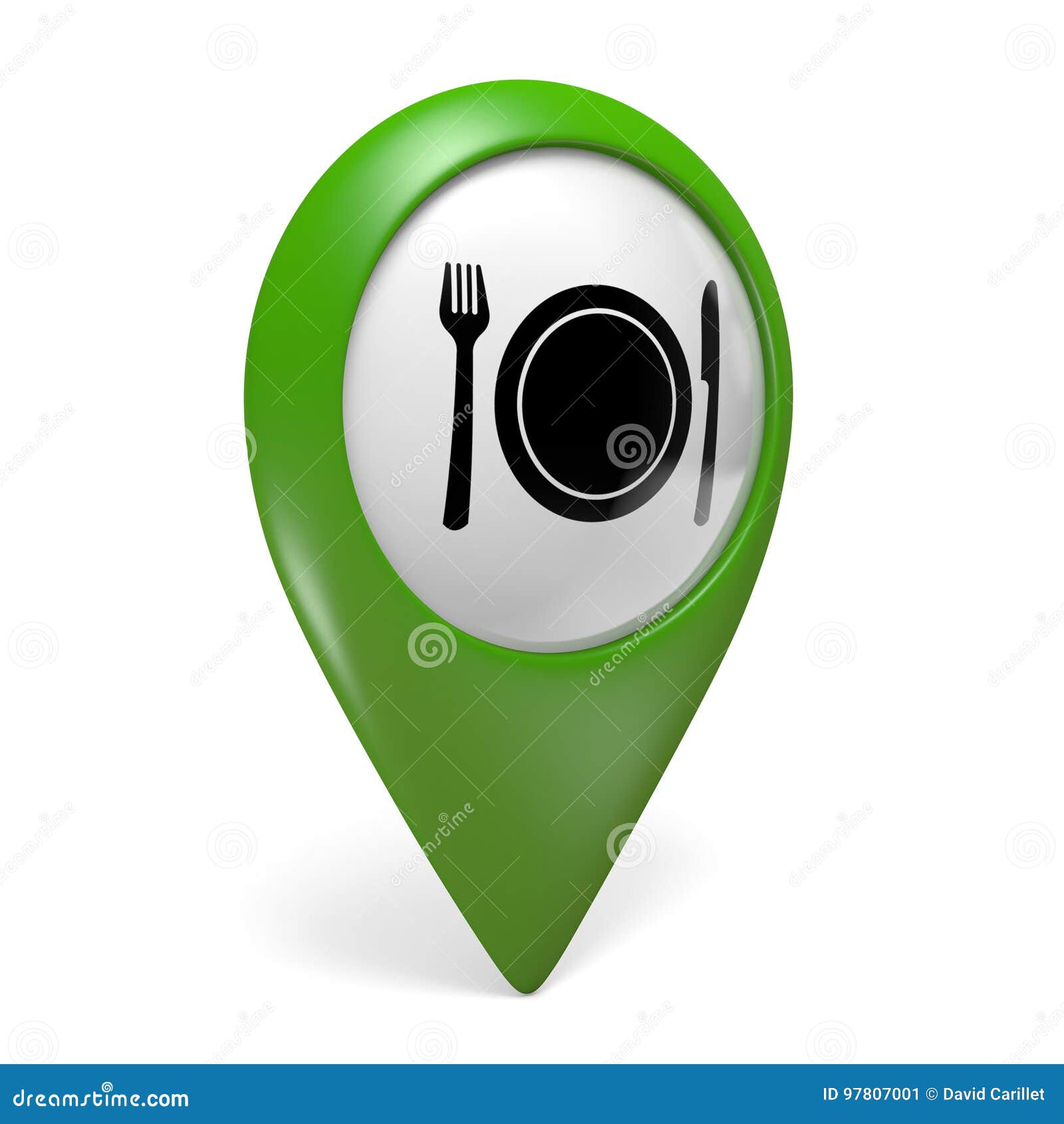 Green Map Pointer Icon with a Food Plate Symbol for Restaurants Stock ... Green Map Pointer Icon with a Food Plate Symbol for Restaurants Stock ...