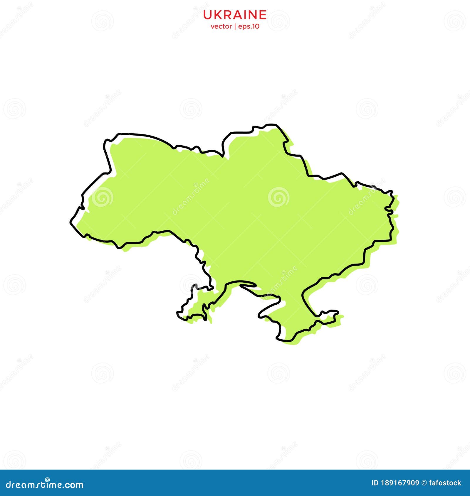 Ukraine Outline Map Country Shape Cartoon Vector | CartoonDealer.com ...
