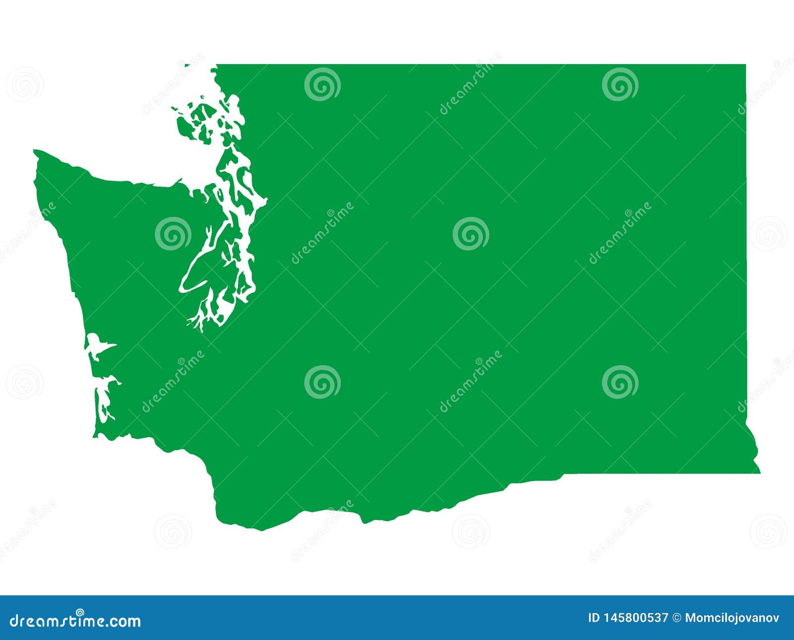 Green Map of US State of Washington DC Stock Vector - Illustration of ...