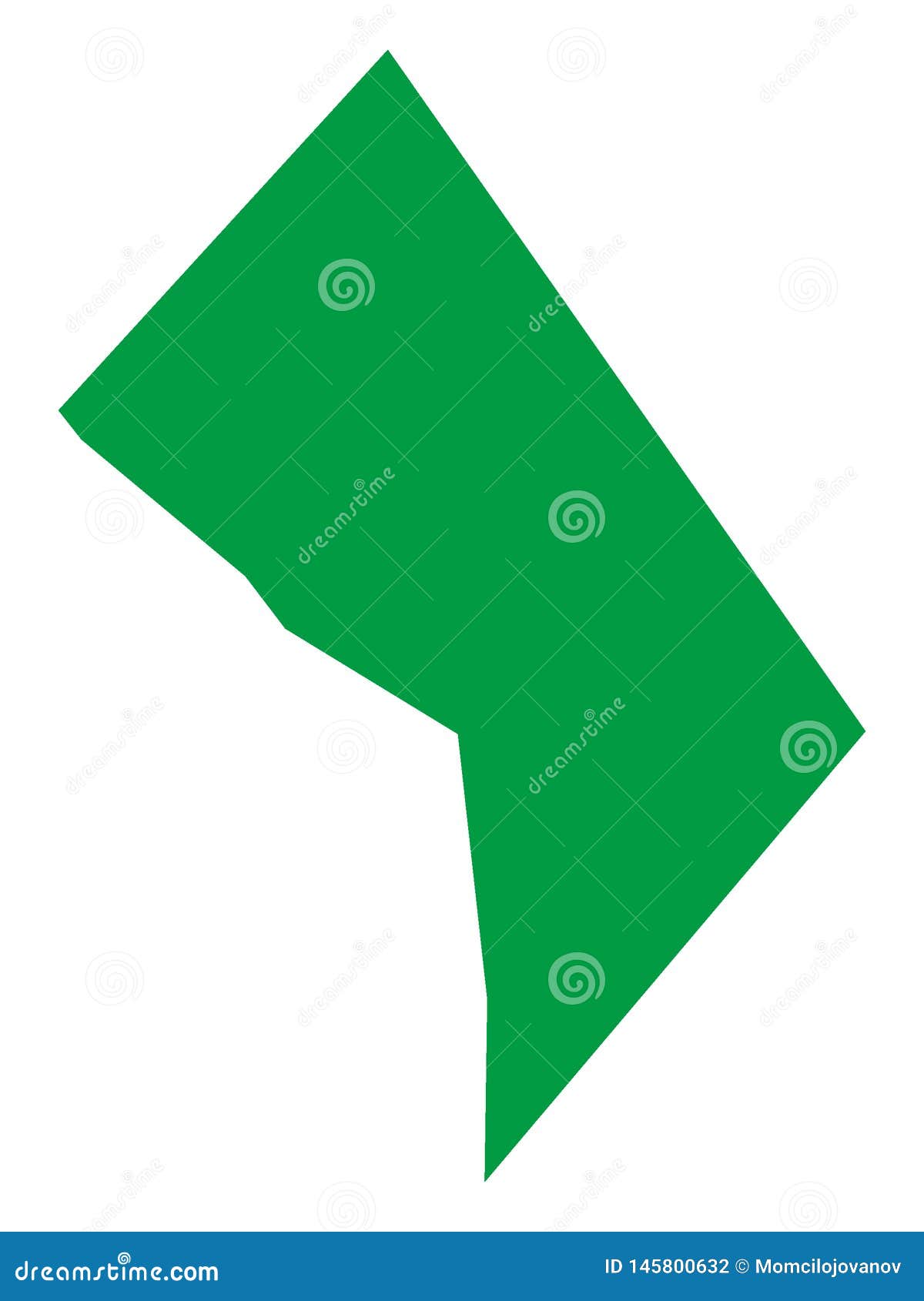 Green Map of US State of Washington DC Stock Vector - Illustration of ...