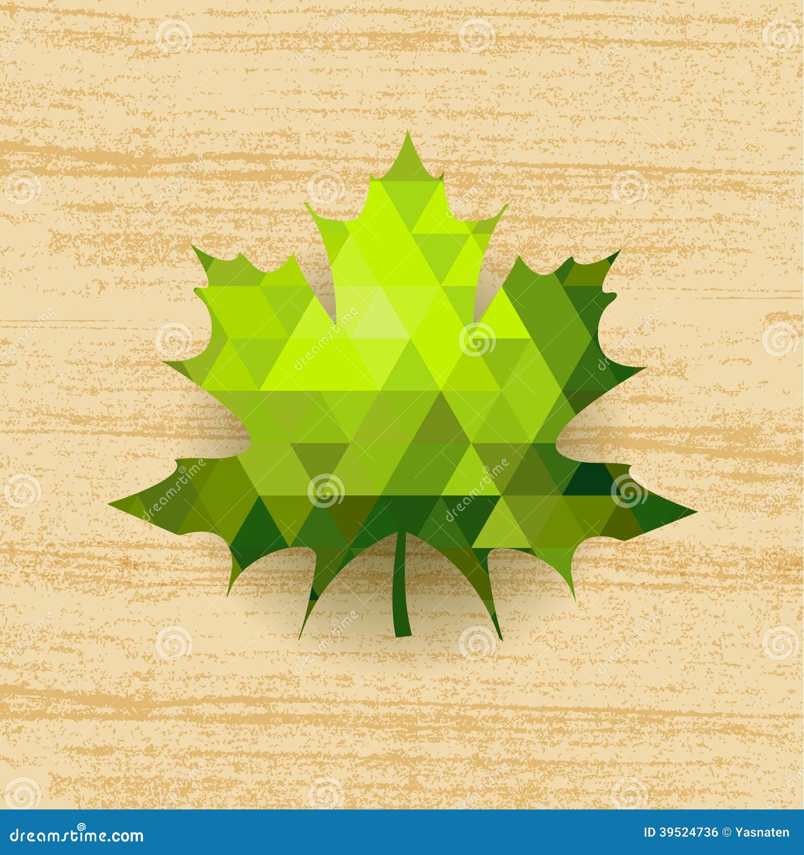 Green maple leaf stock vector. Illustration of green - 39524736