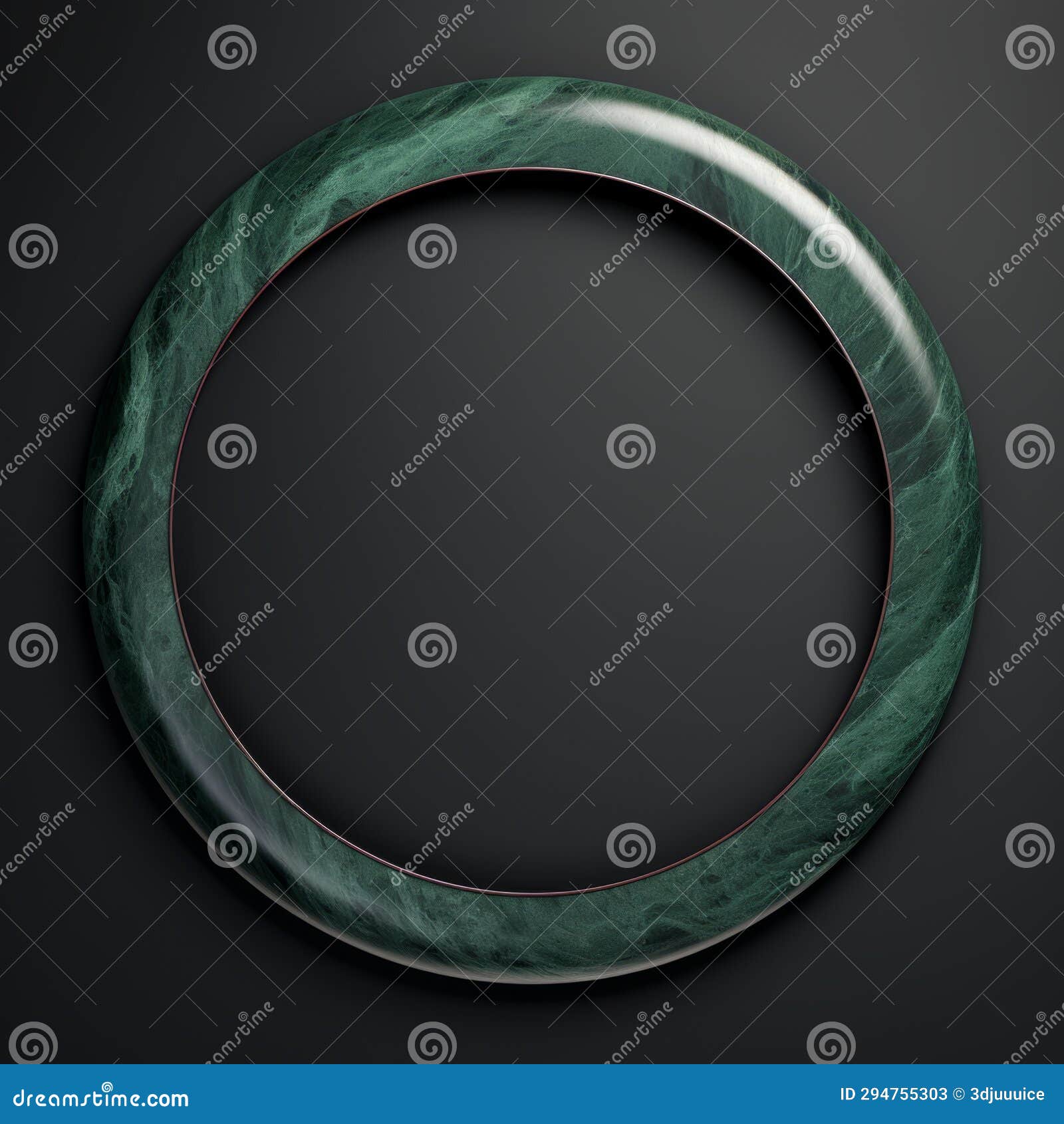 Green Marble Minimalistic Round Picture Frame. Stock Illustration ...