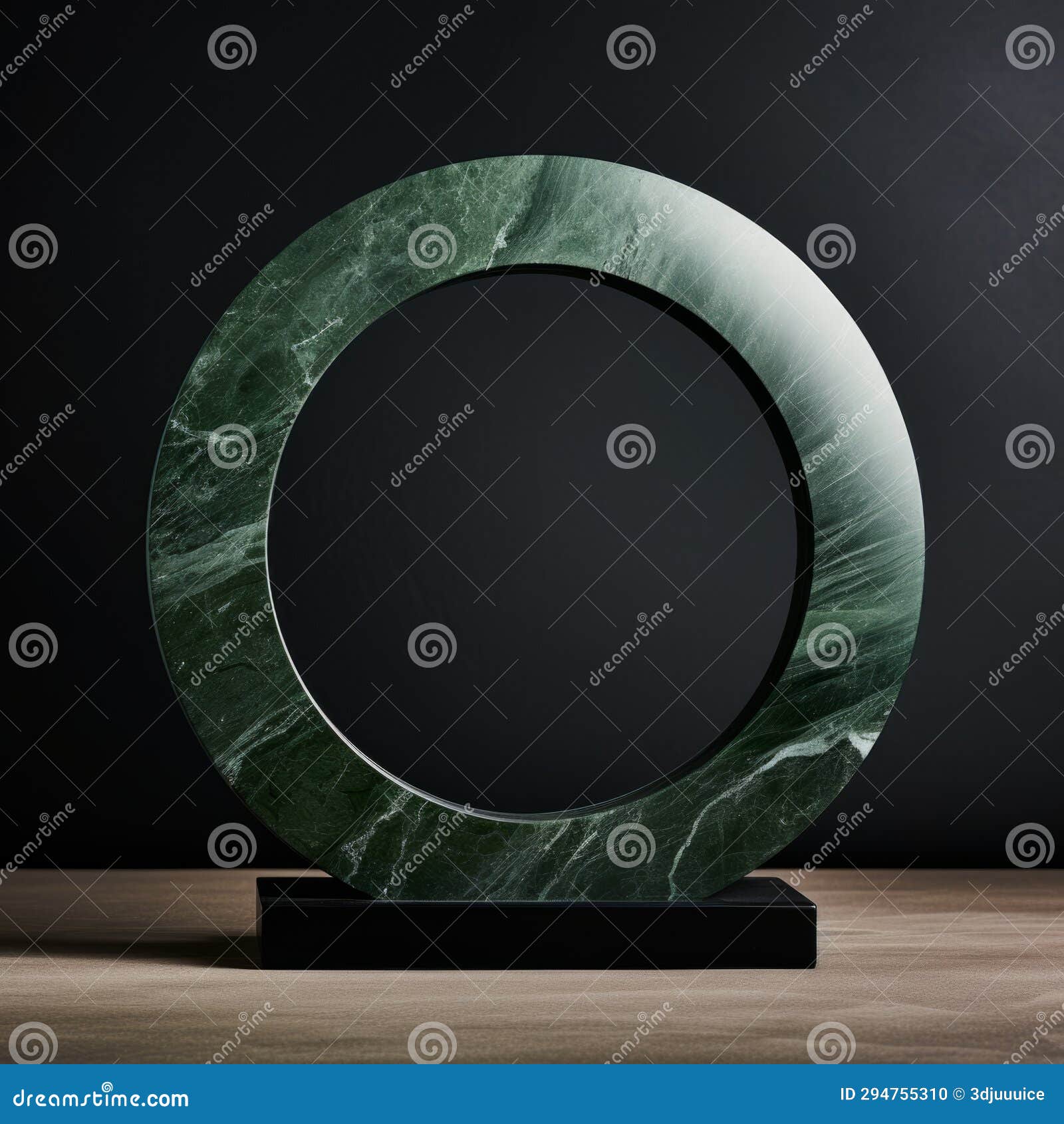 Green Marble Minimalistic Round Picture Frame. Stock Illustration ...