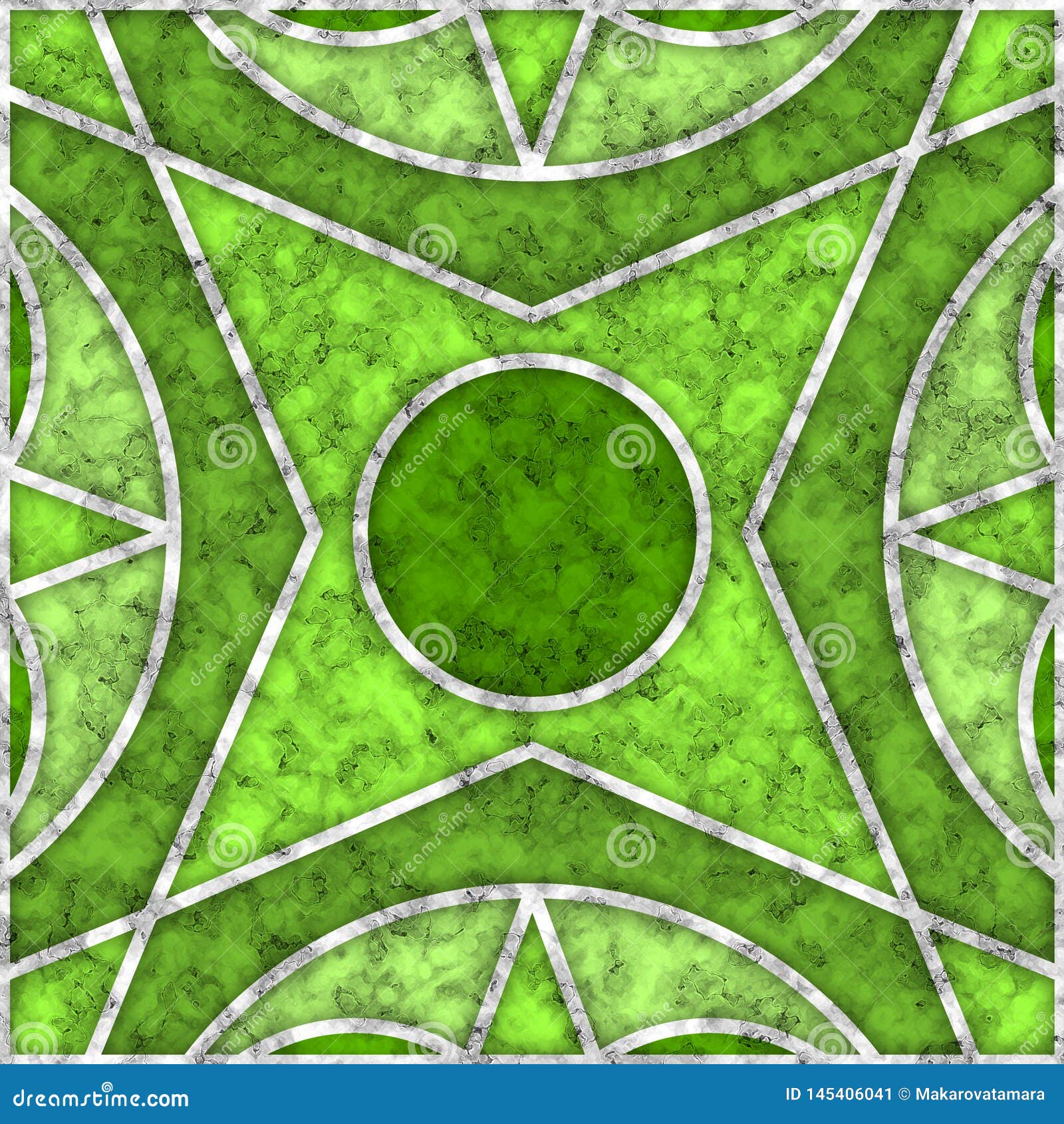 Green Marble Tile with Geometric Pattern Stock Illustration ...
