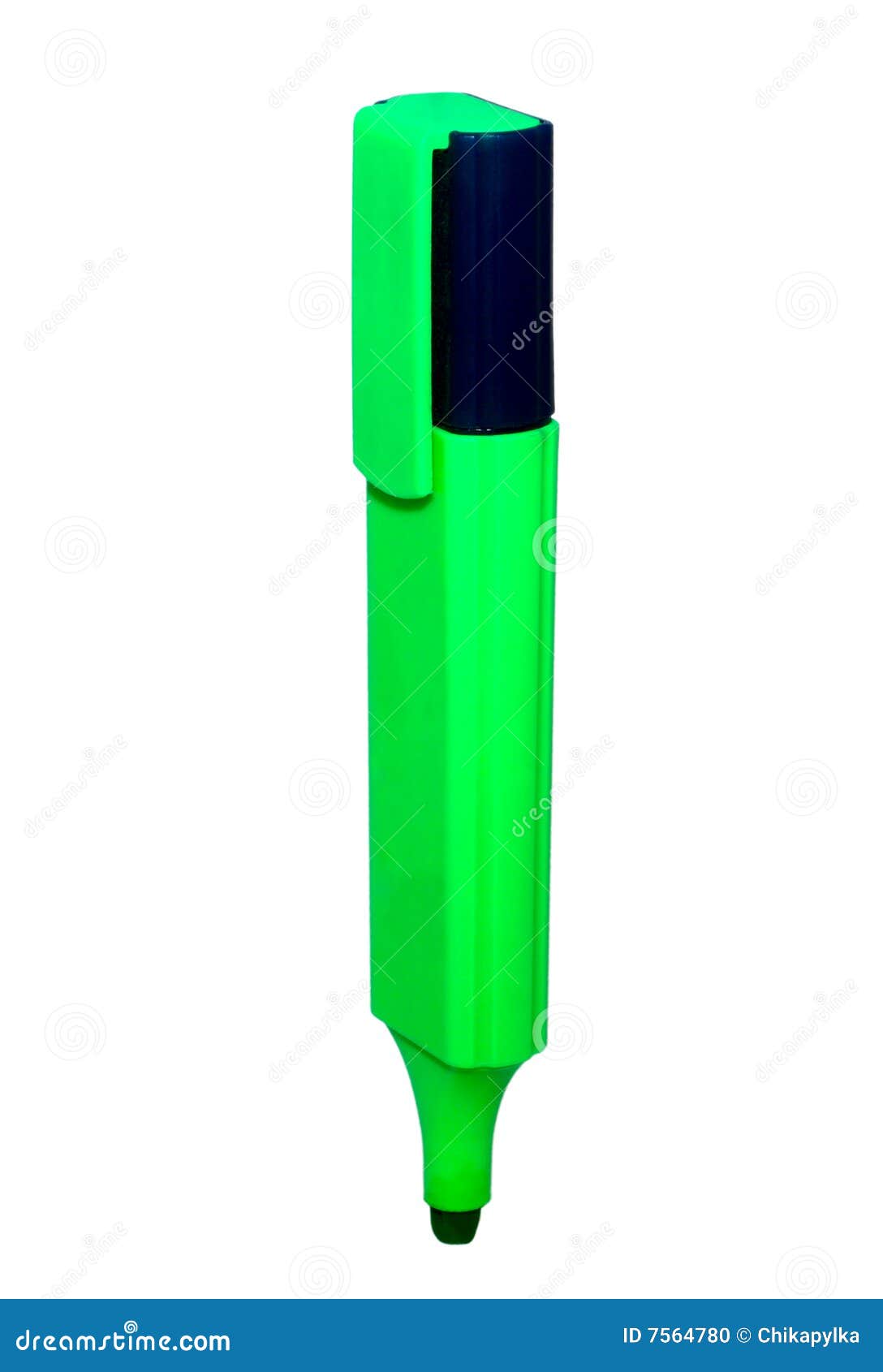 Green marker stock photo. Image of closeup, office, black - 7564780