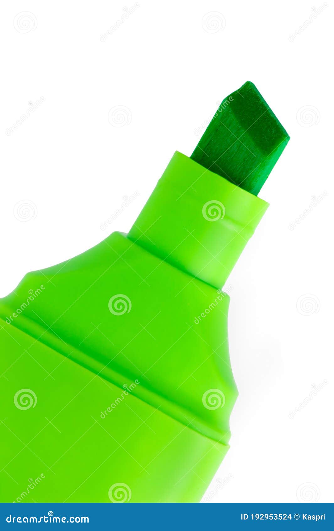 Green Marker Macro Closeup, Vertical Isolated Large Detailed Studio ...