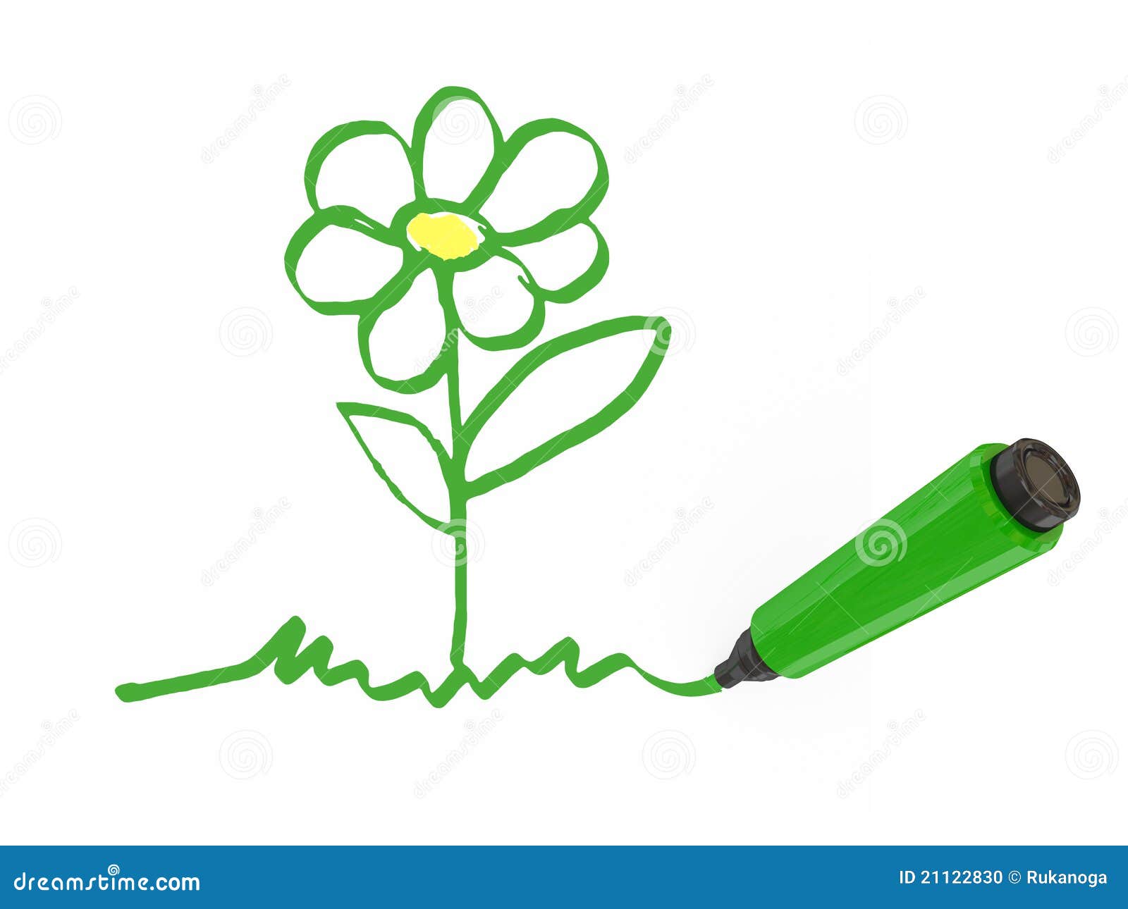 Green Marker Doodles Texture On White Background Royalty-Free Stock ...