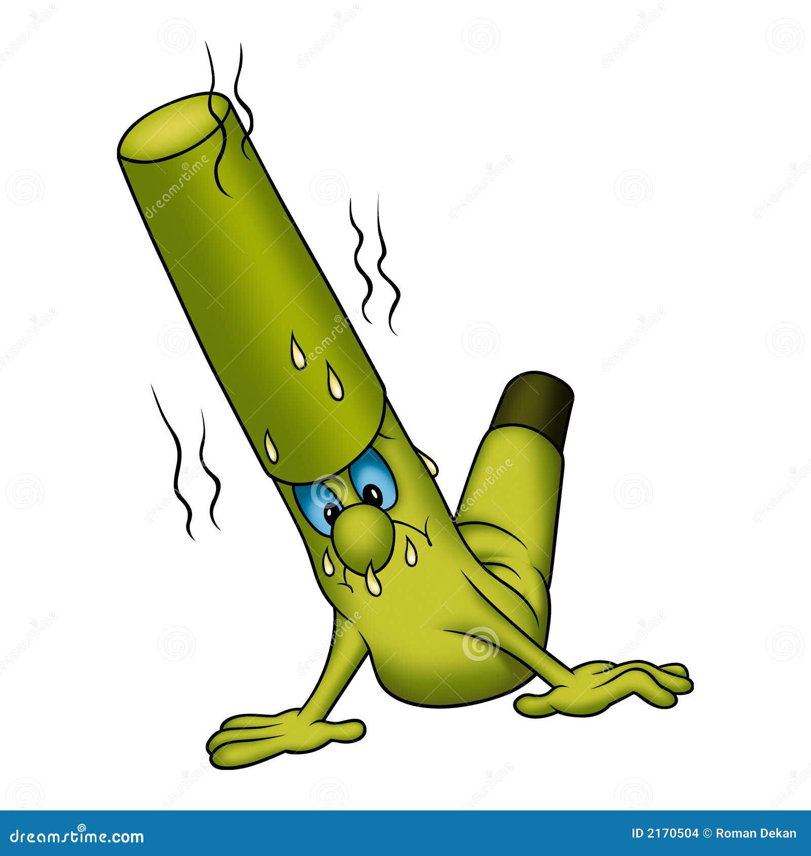 Green Marker & Sweltering Heat Stock Illustration - Illustration of ...