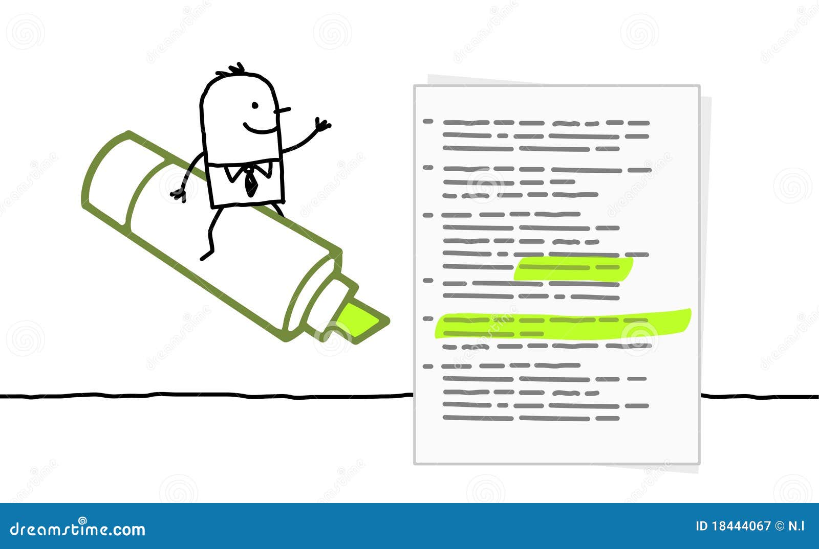 Green marker underline stock vector. Illustration of green - 18444067