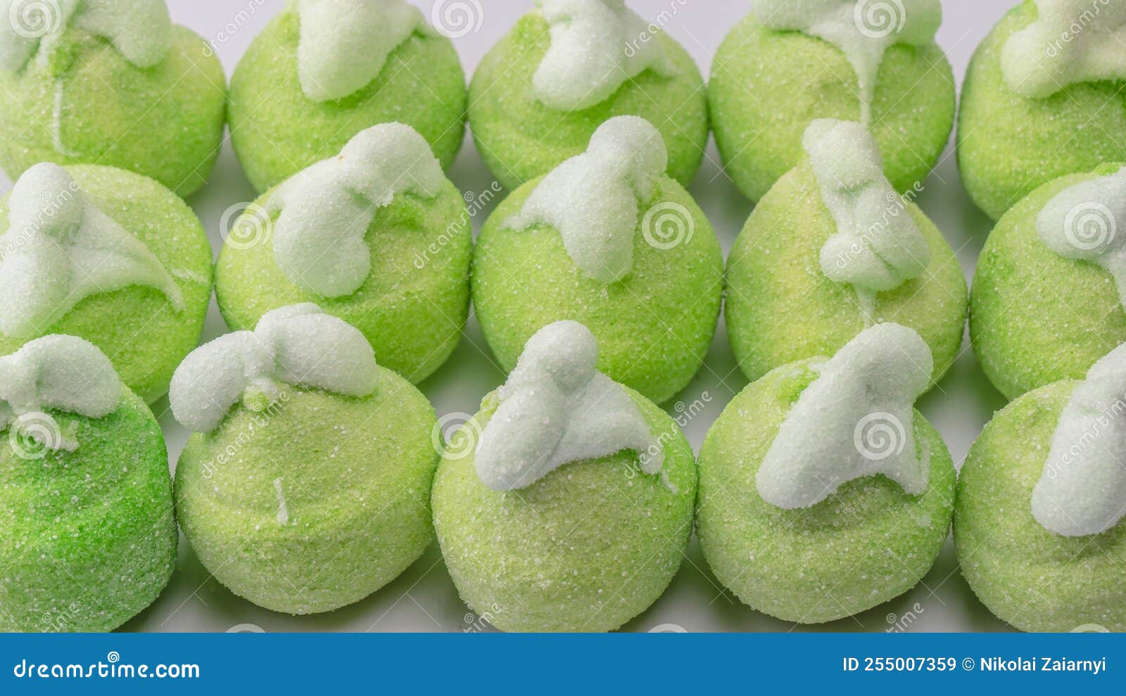 Green Marshmallow Candy Isolated on White Background Stock Image ...