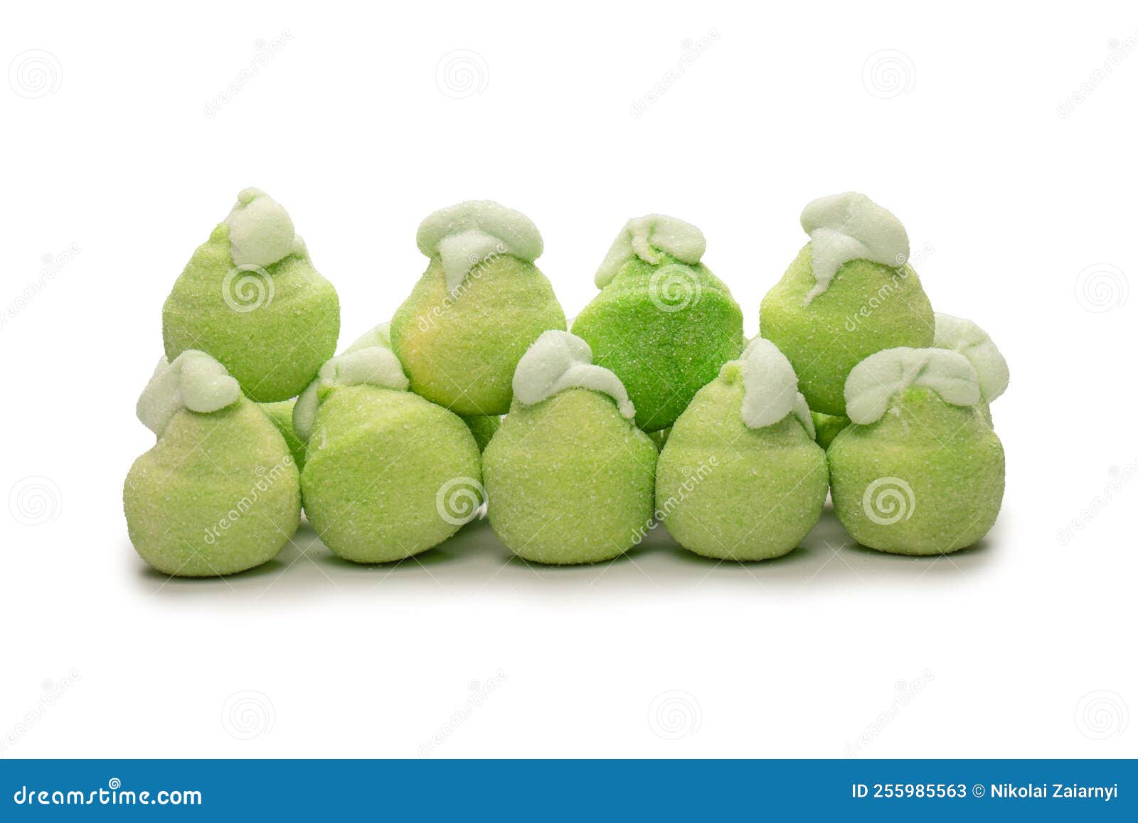 Green Marshmallow Candy Isolated on White Background Stock Image ...